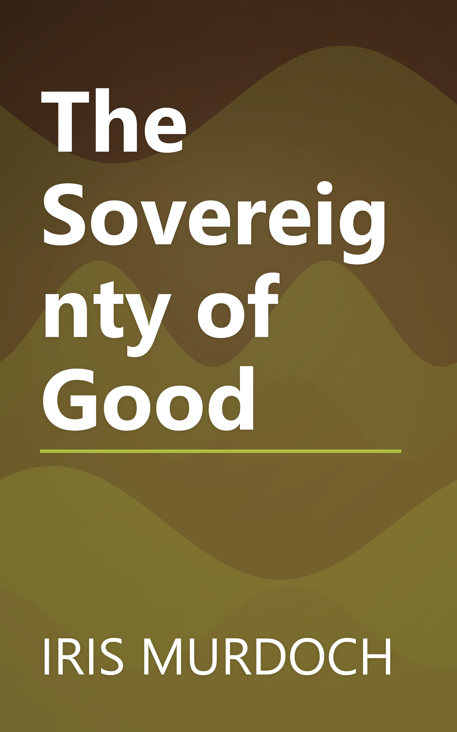 The Sovereignty of Good book cover