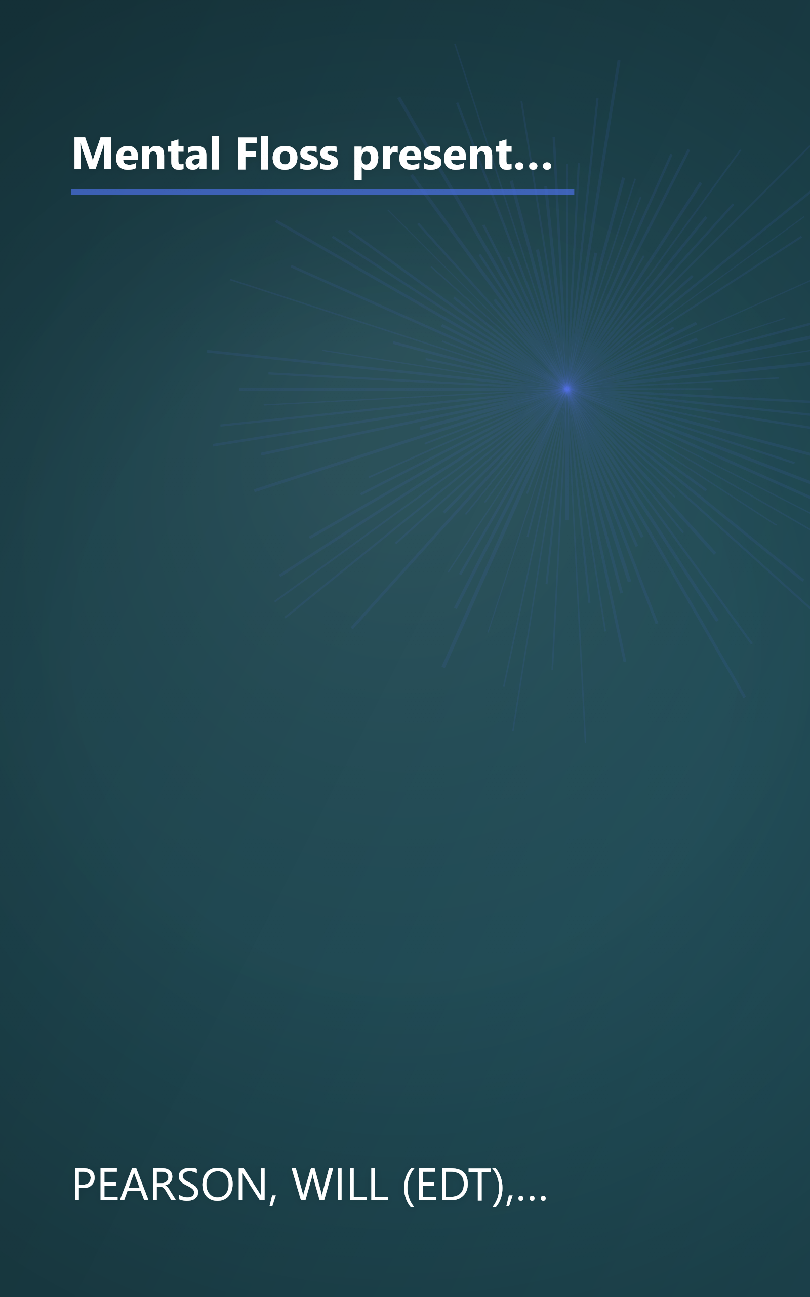 Mental Floss presents In the Beginning: From Big Hair to the Big Bang, mental_floss presents a Mouthwatering Guide to the Origins of Everything book cover