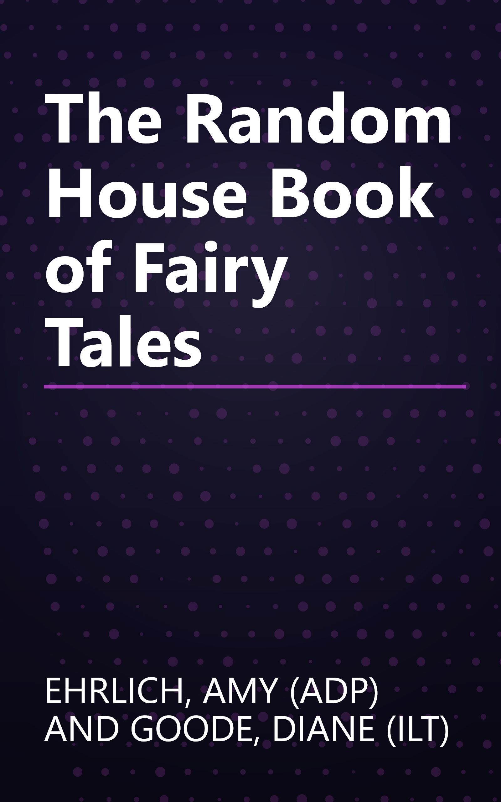The Random House Book of Fairy Tales book cover
