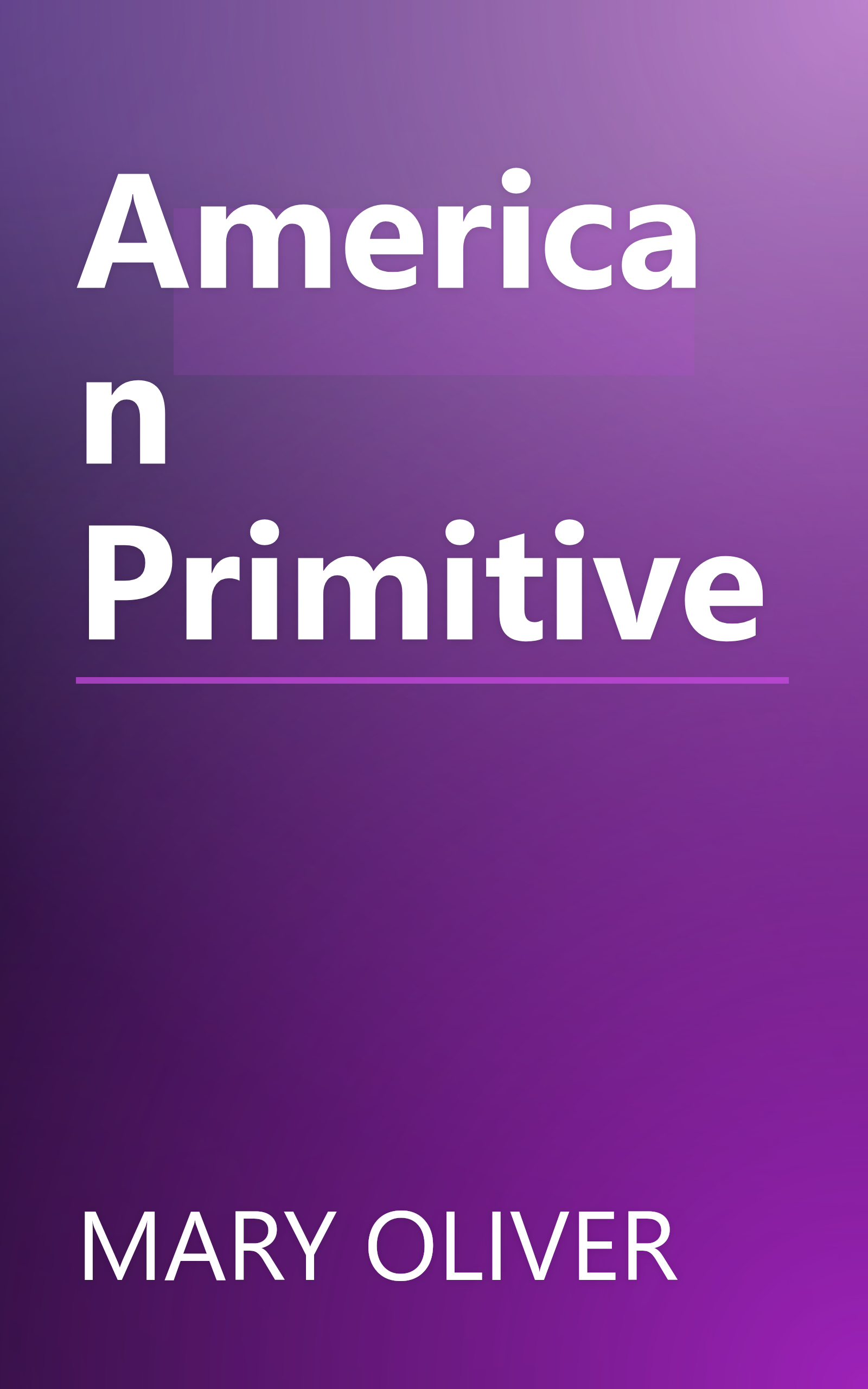 American Primitive book cover