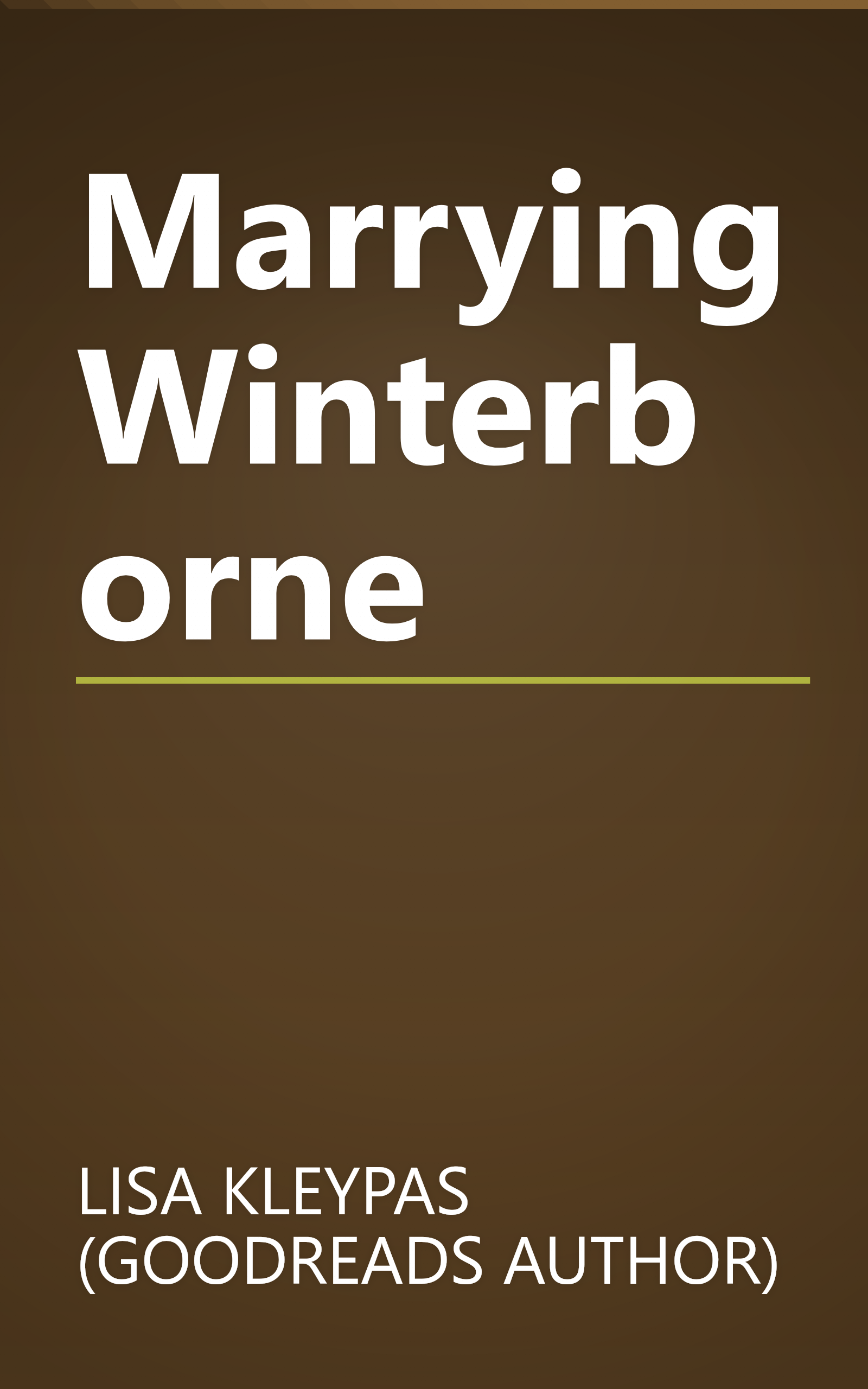 Marrying Winterborne book cover