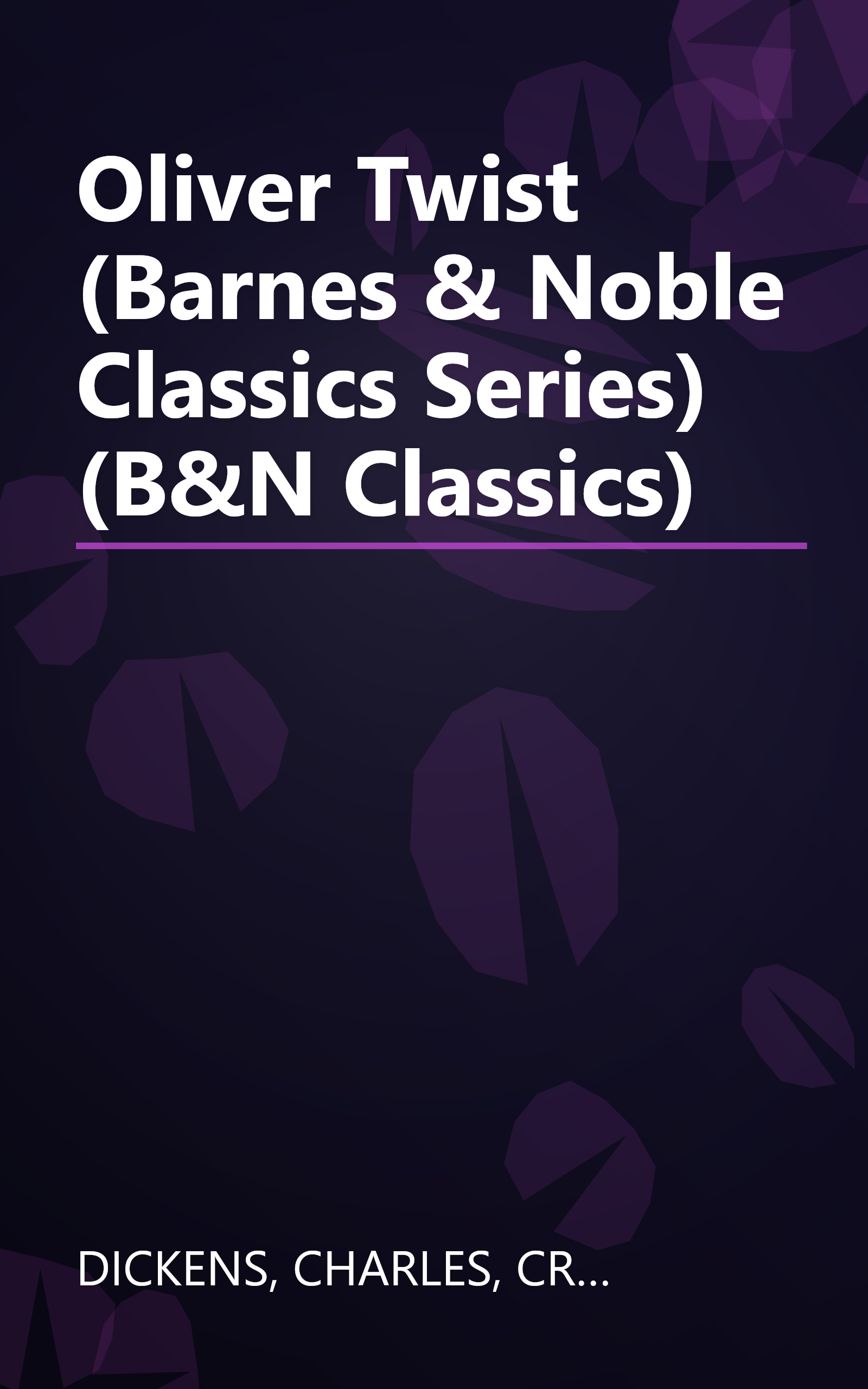 Oliver Twist (Barnes & Noble Classics Series) (B&N Classics) book cover