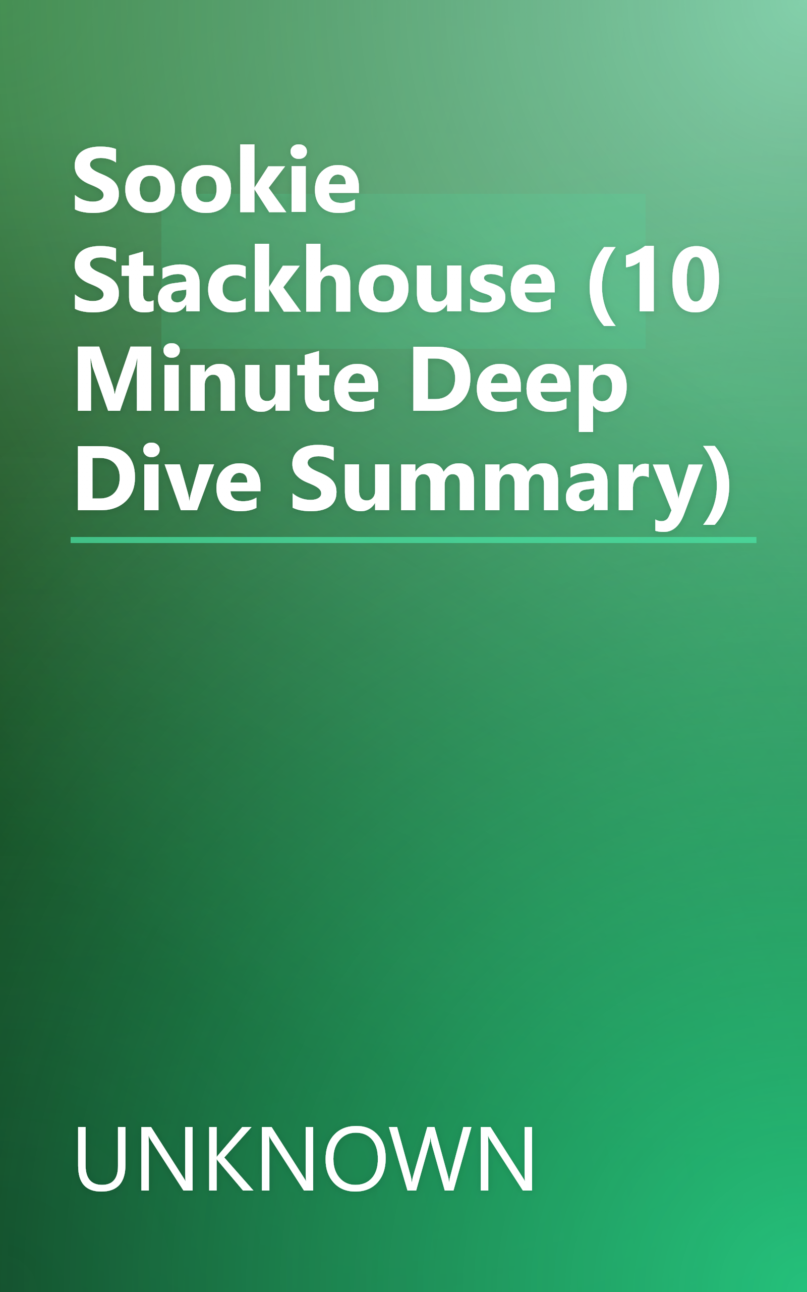Sookie Stackhouse (10 Minute   Deep Dive Summary) book cover