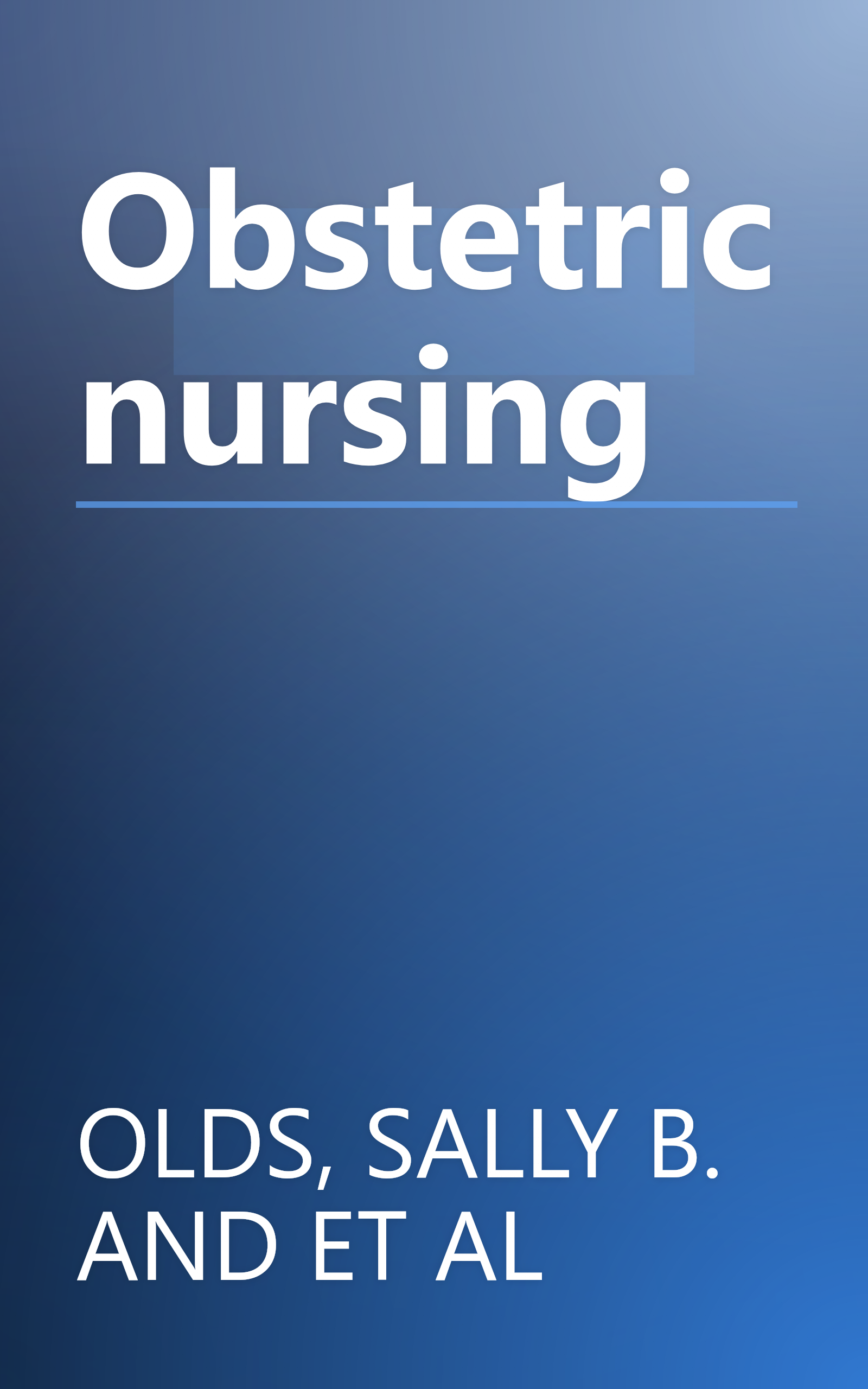Obstetric nursing book cover