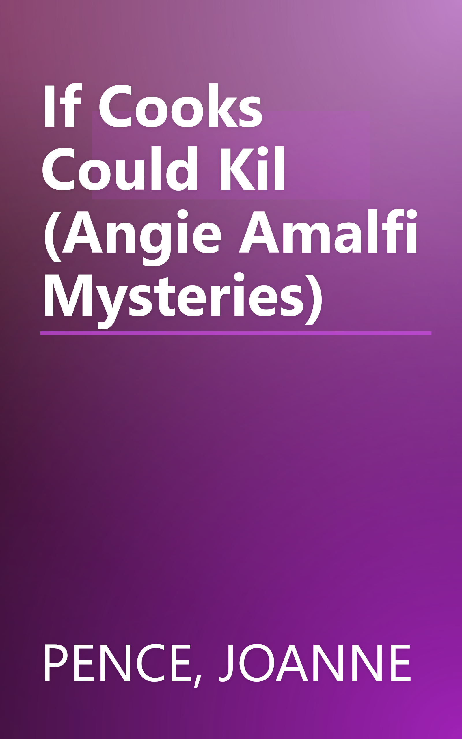 If Cooks Could Kil (Angie Amalfi Mysteries) book cover