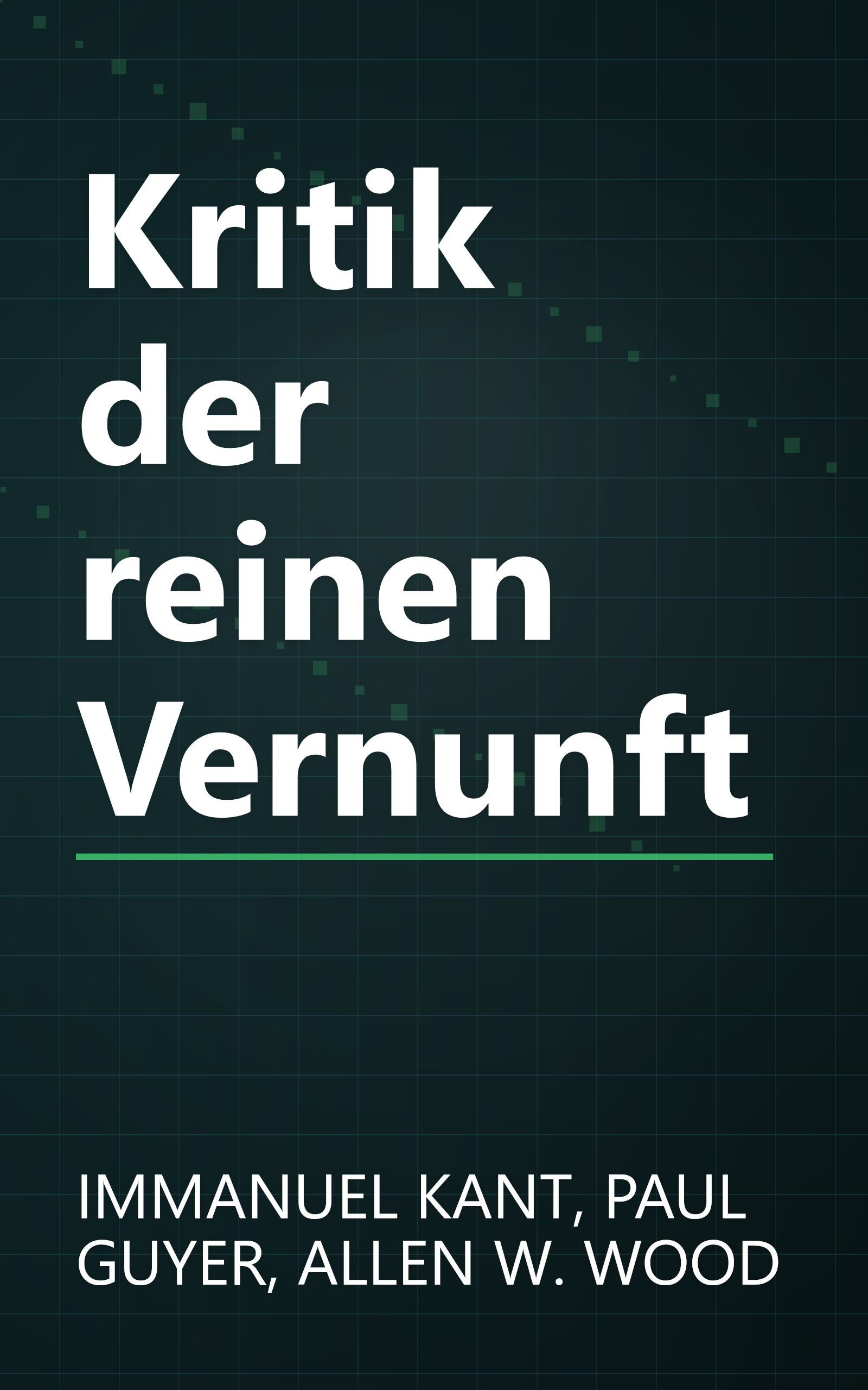 Kritik der reinen Vernunft book cover