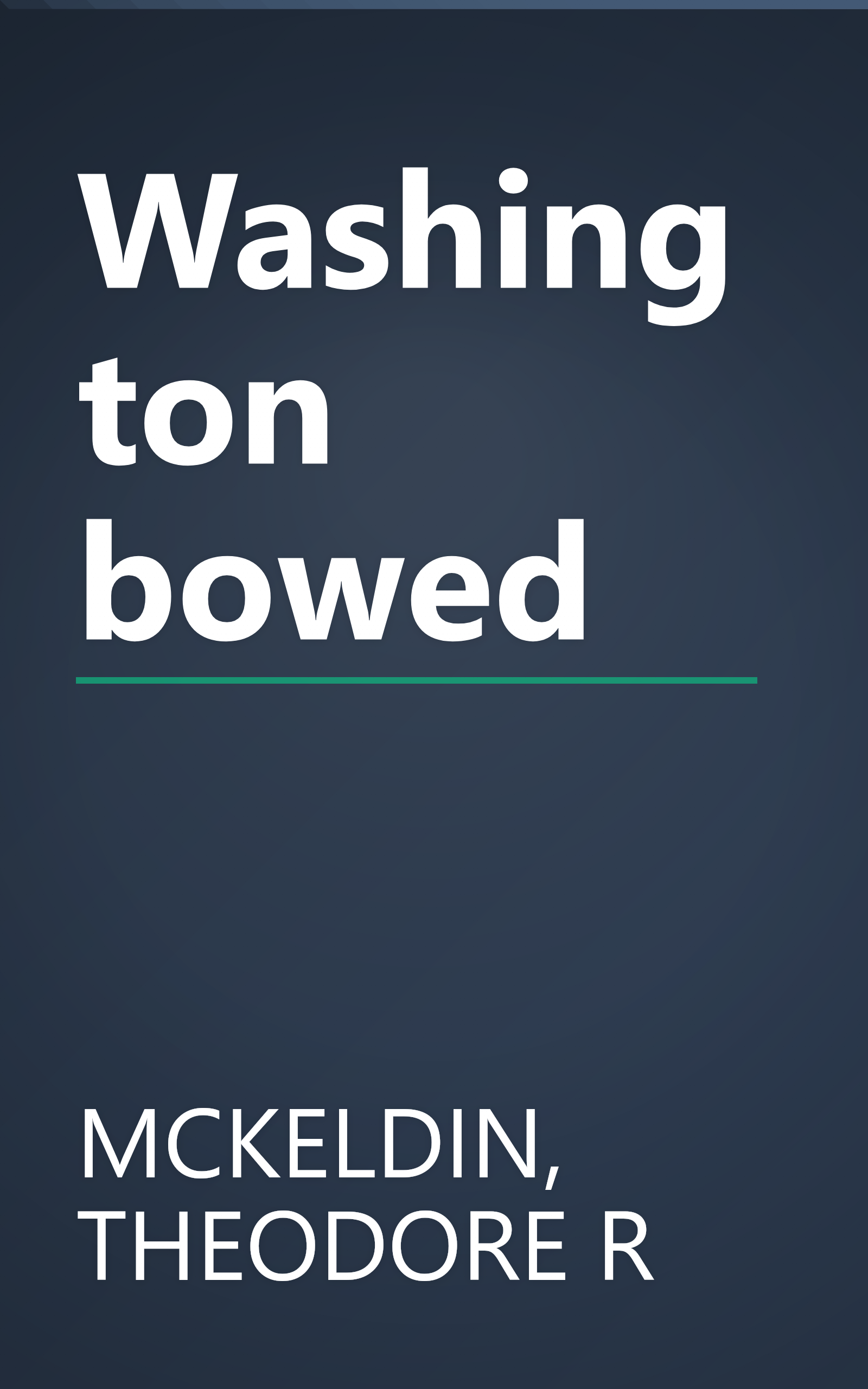 Washington bowed book cover