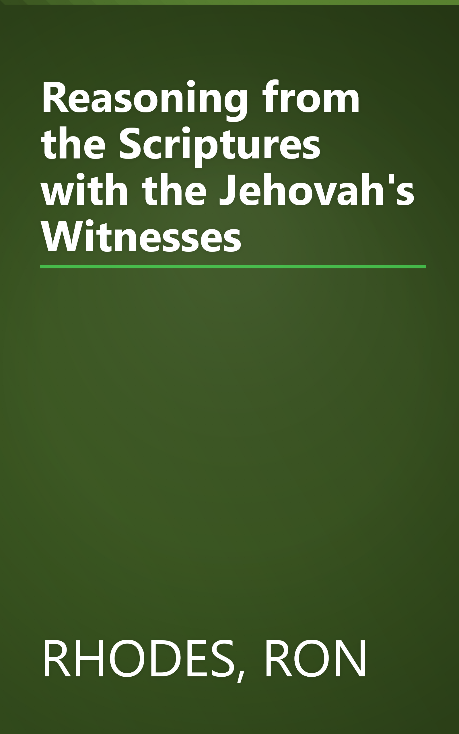 Reasoning from the Scriptures with the Jehovah's Witnesses book cover