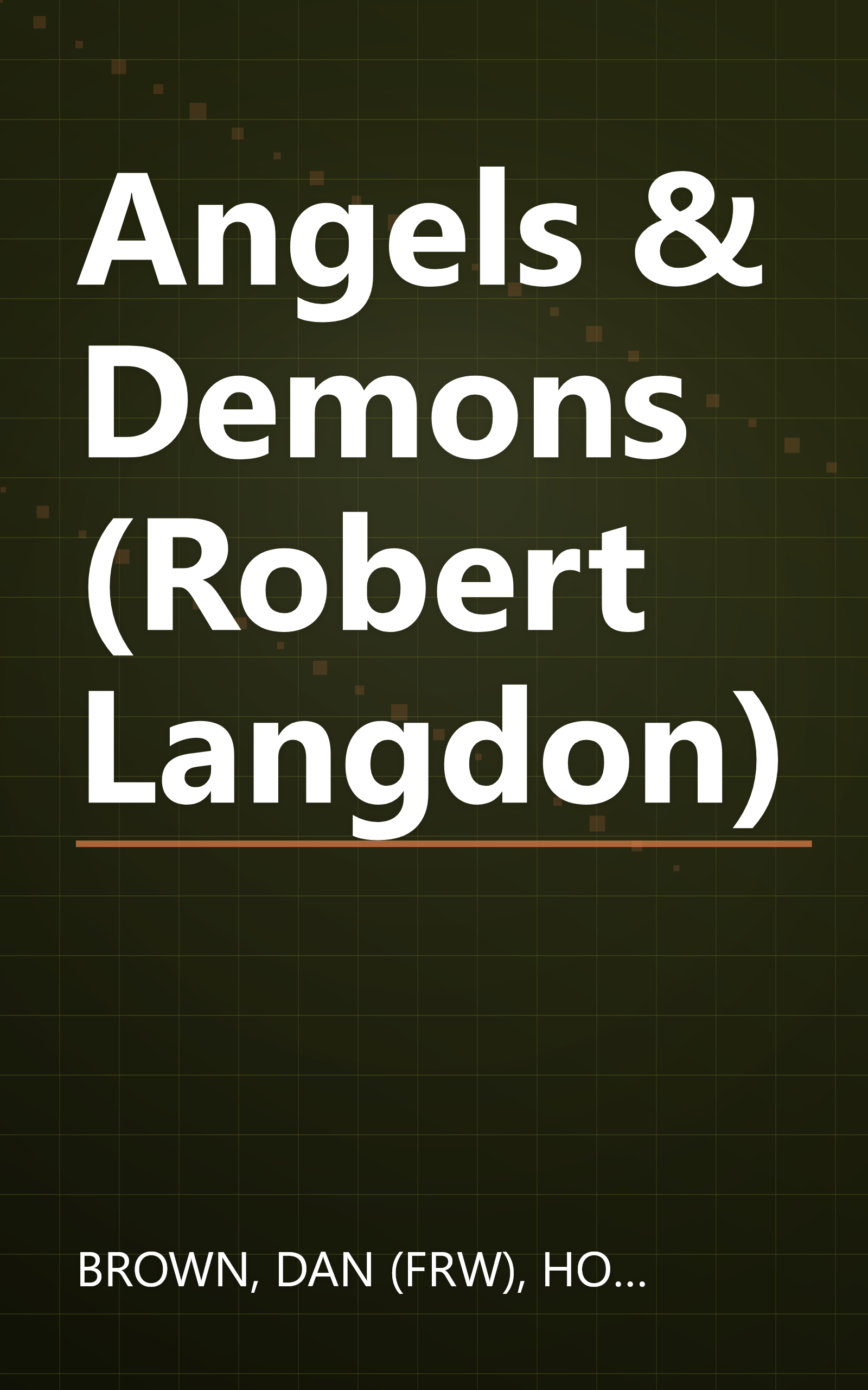 Angels & Demons (Robert Langdon) book cover