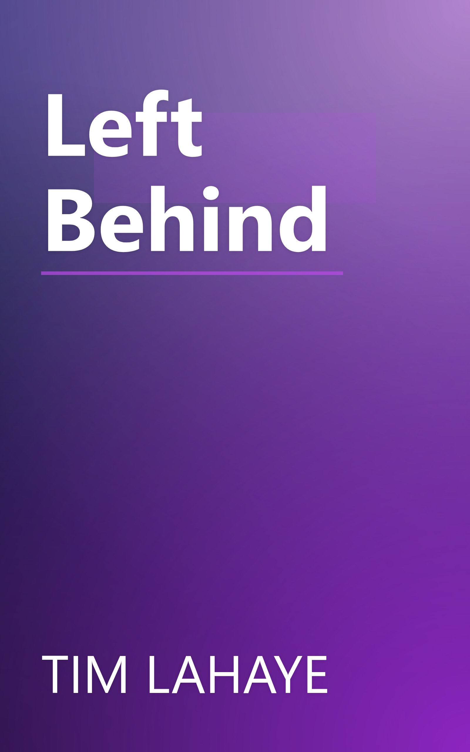 Left Behind book cover