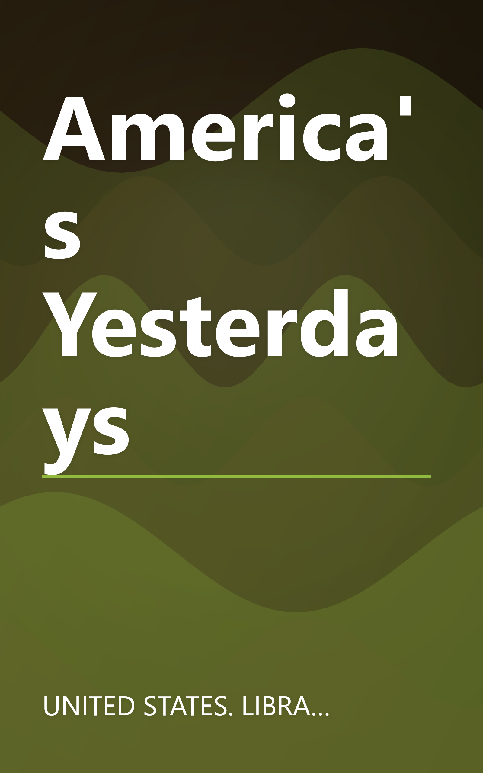 America's Yesterdays book cover