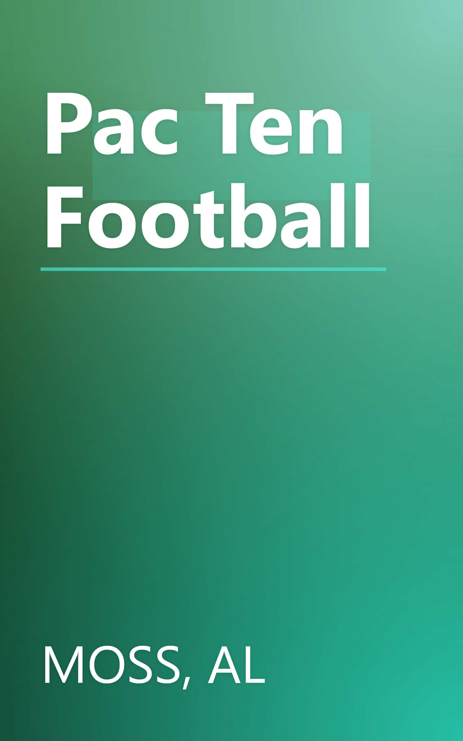 Pac Ten Football book cover
