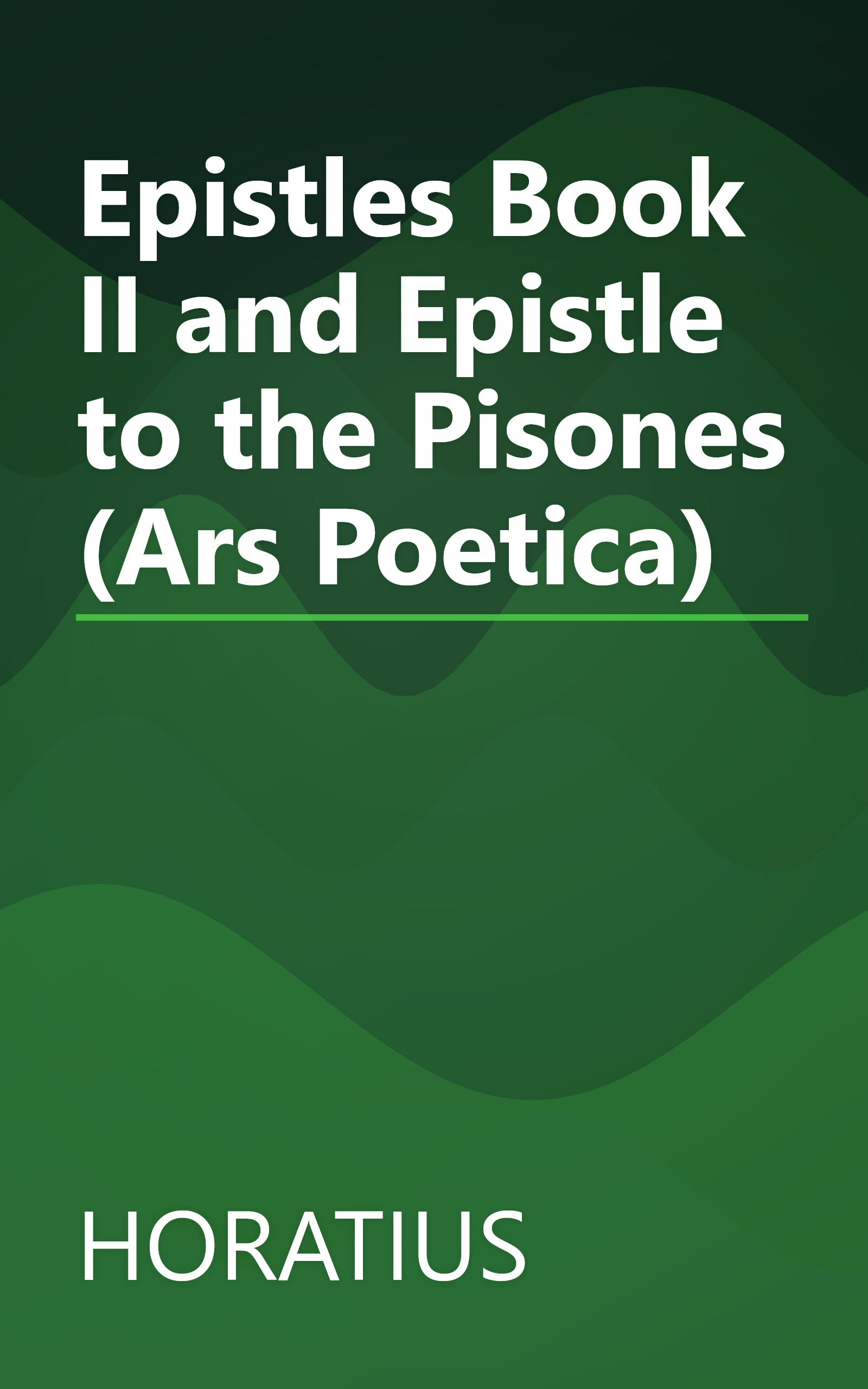 Epistles Book II and Epistle to the Pisones (Ars Poetica) book cover