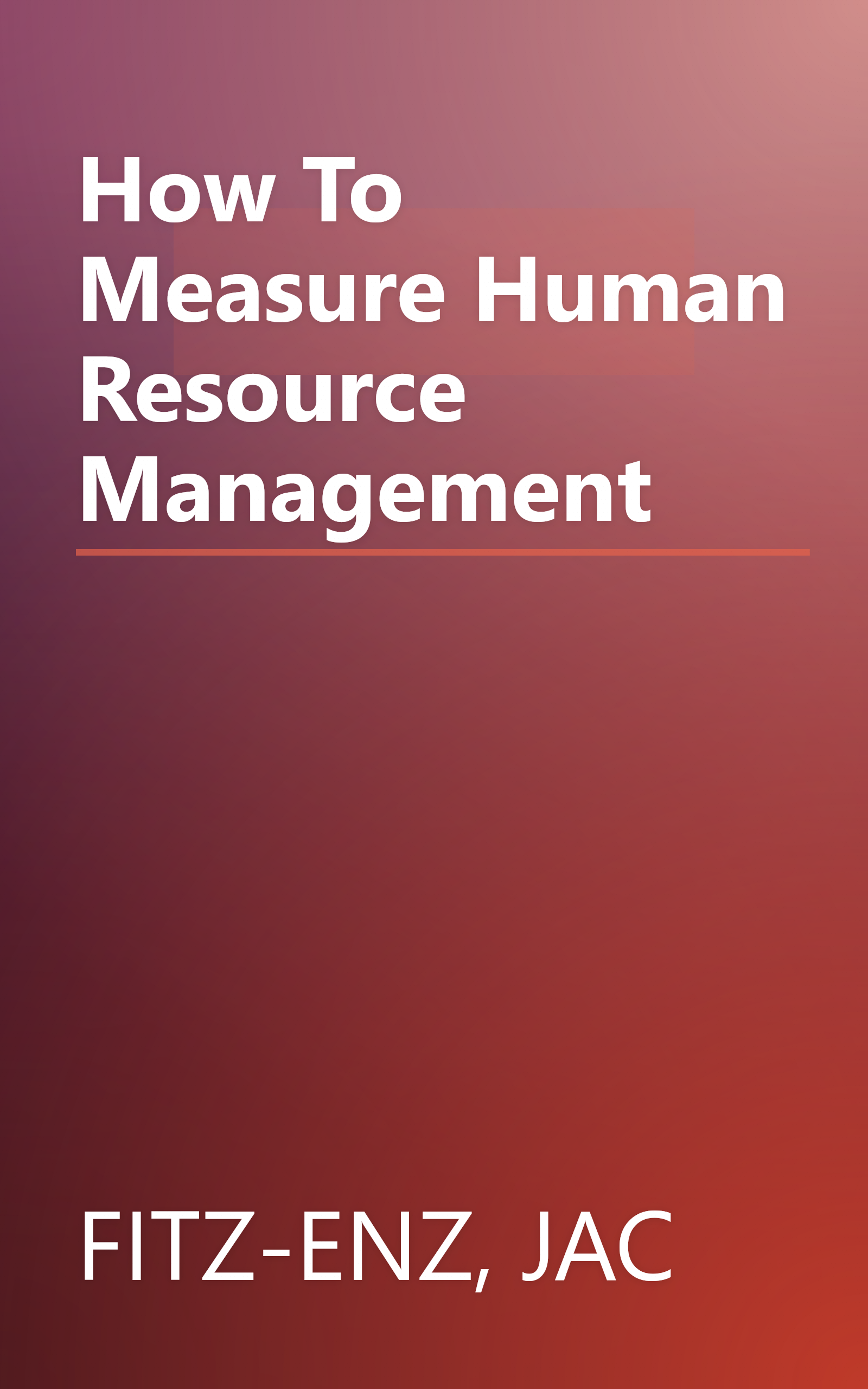 How To Measure Human Resource Management book cover