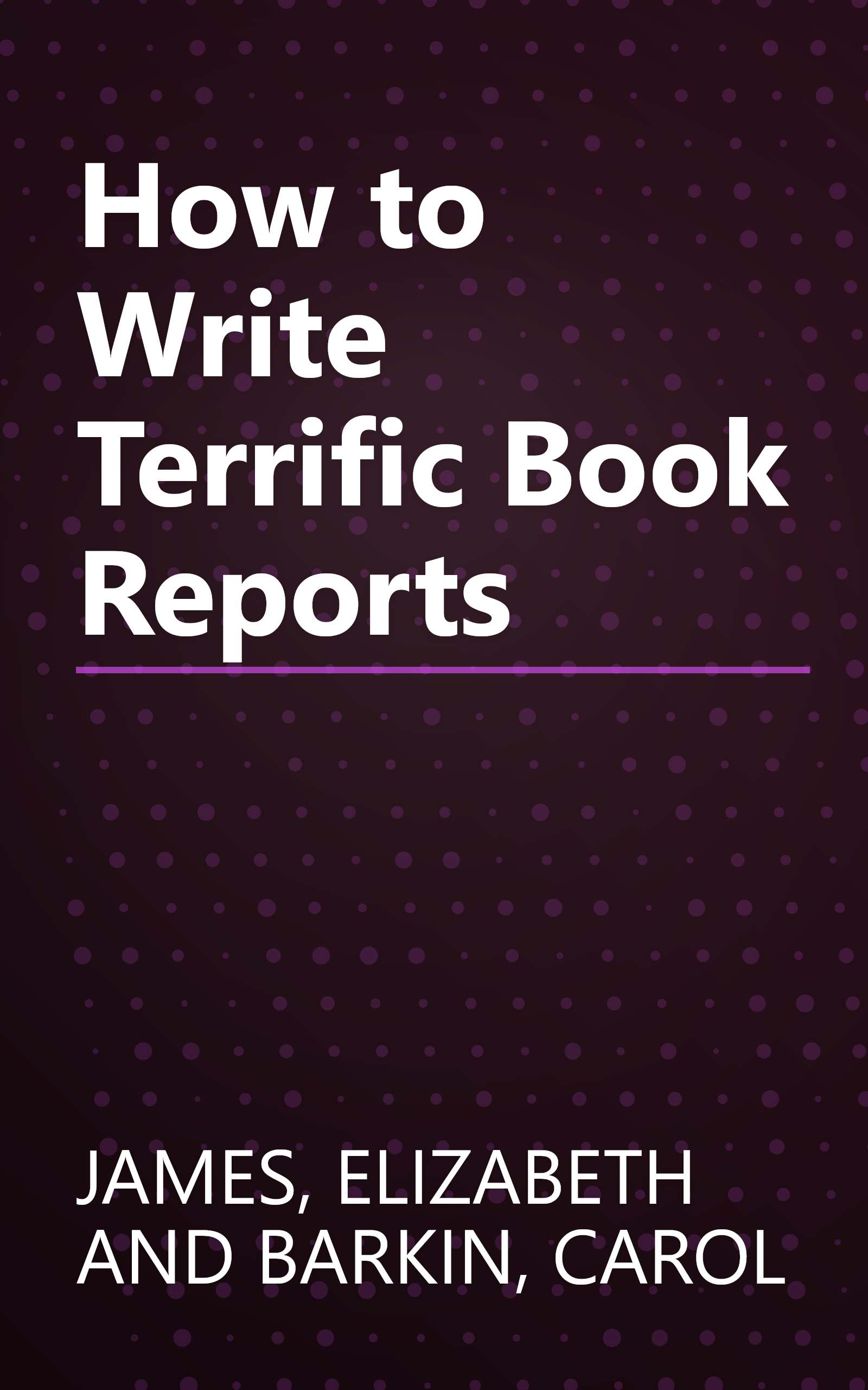 How to Write Terrific Book Reports book cover