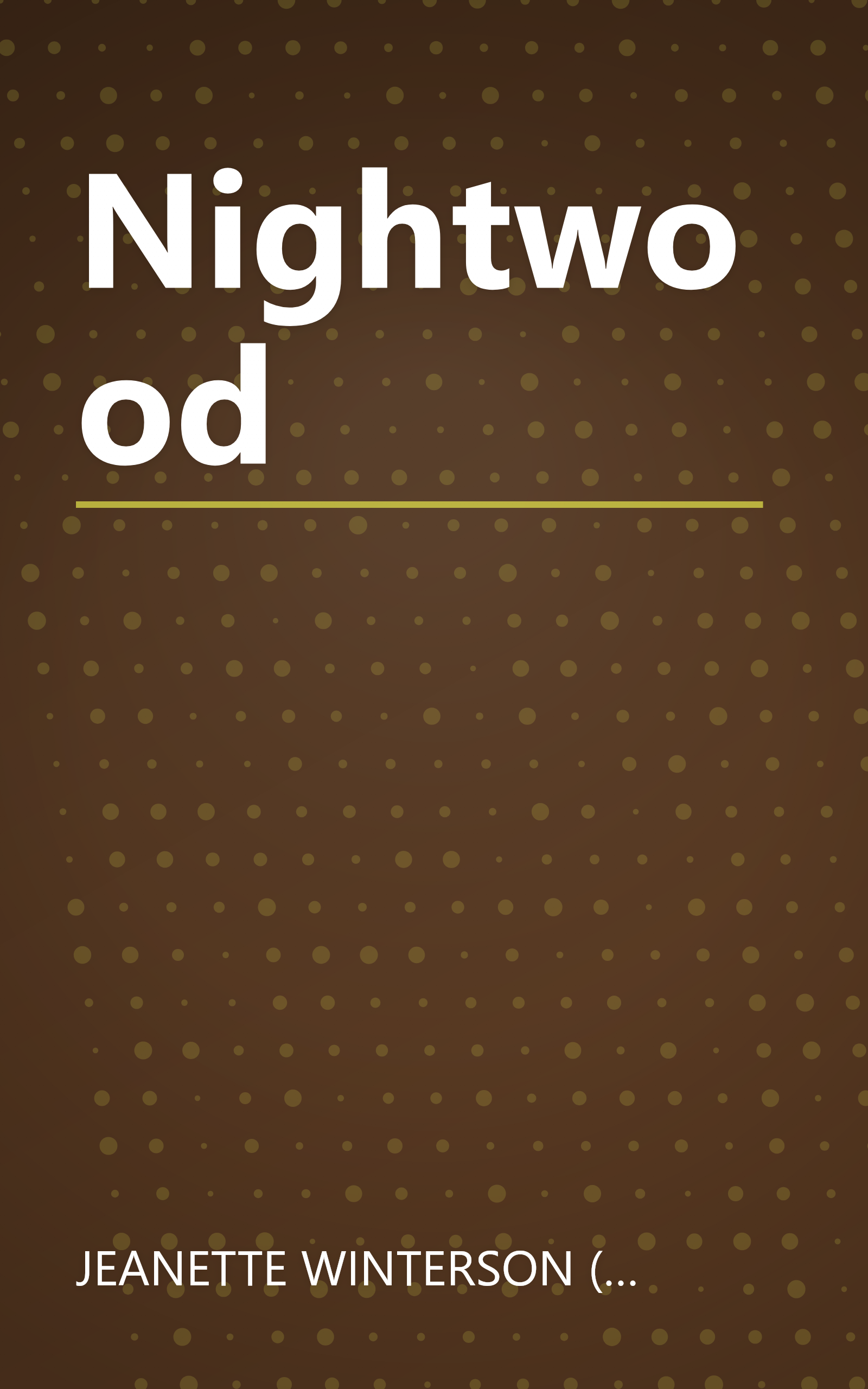 Nightwood book cover