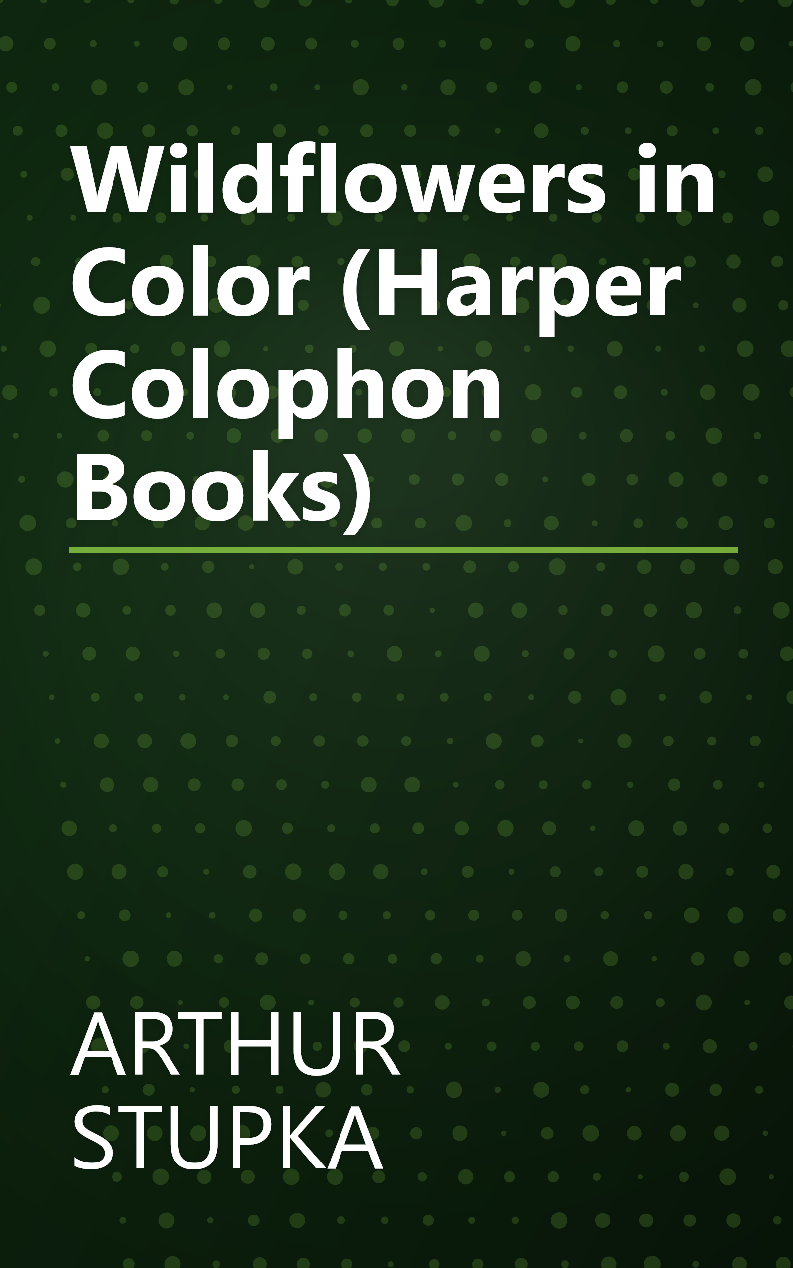 Wildflowers in Color (Harper Colophon Books) book cover