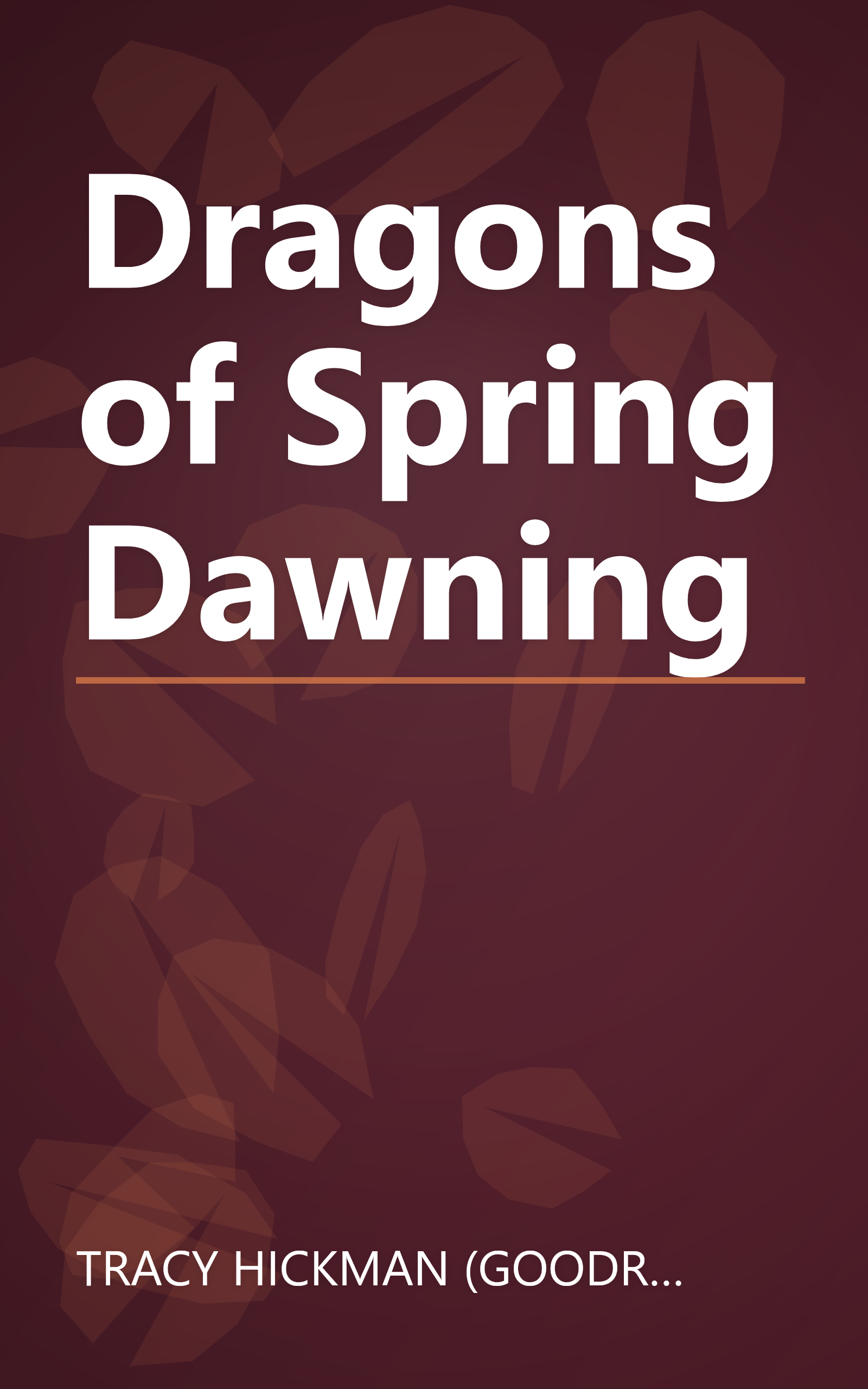 Dragons of Spring Dawning book cover