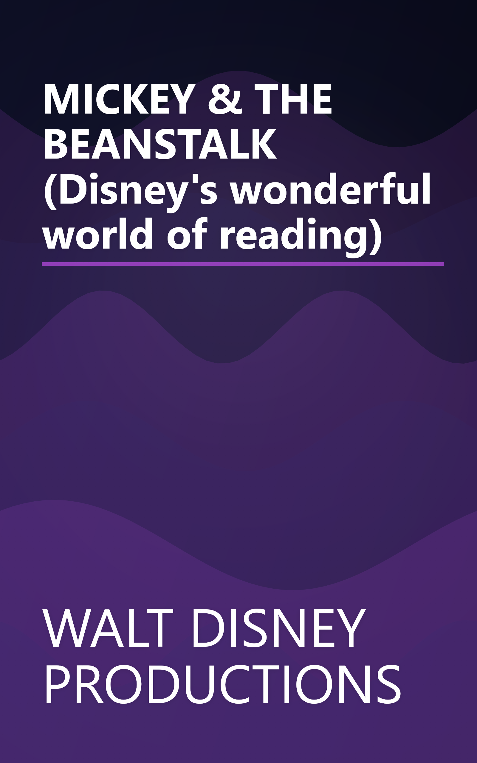 MICKEY & THE BEANSTALK (Disney's wonderful world of reading) book cover