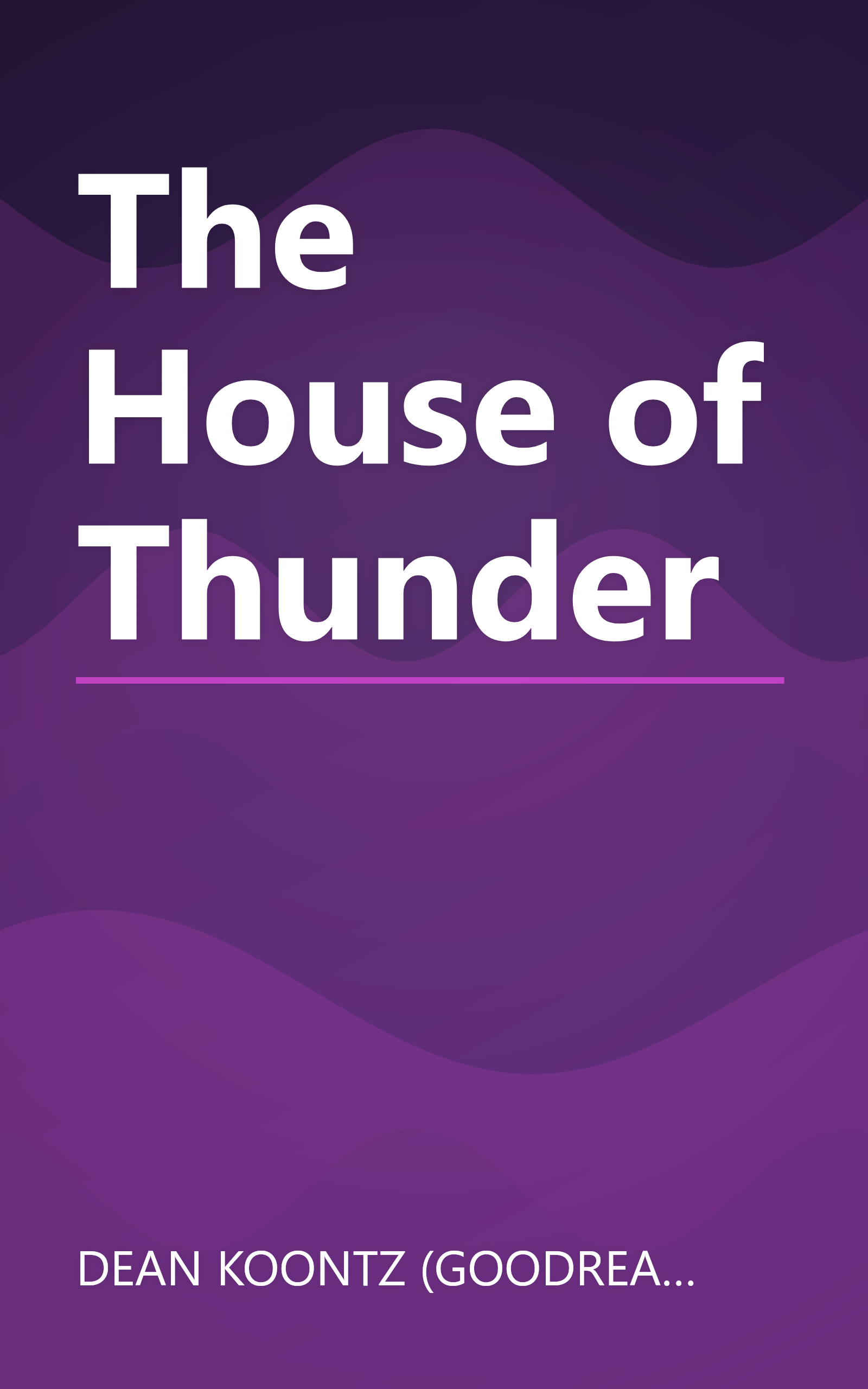 The House of Thunder book cover