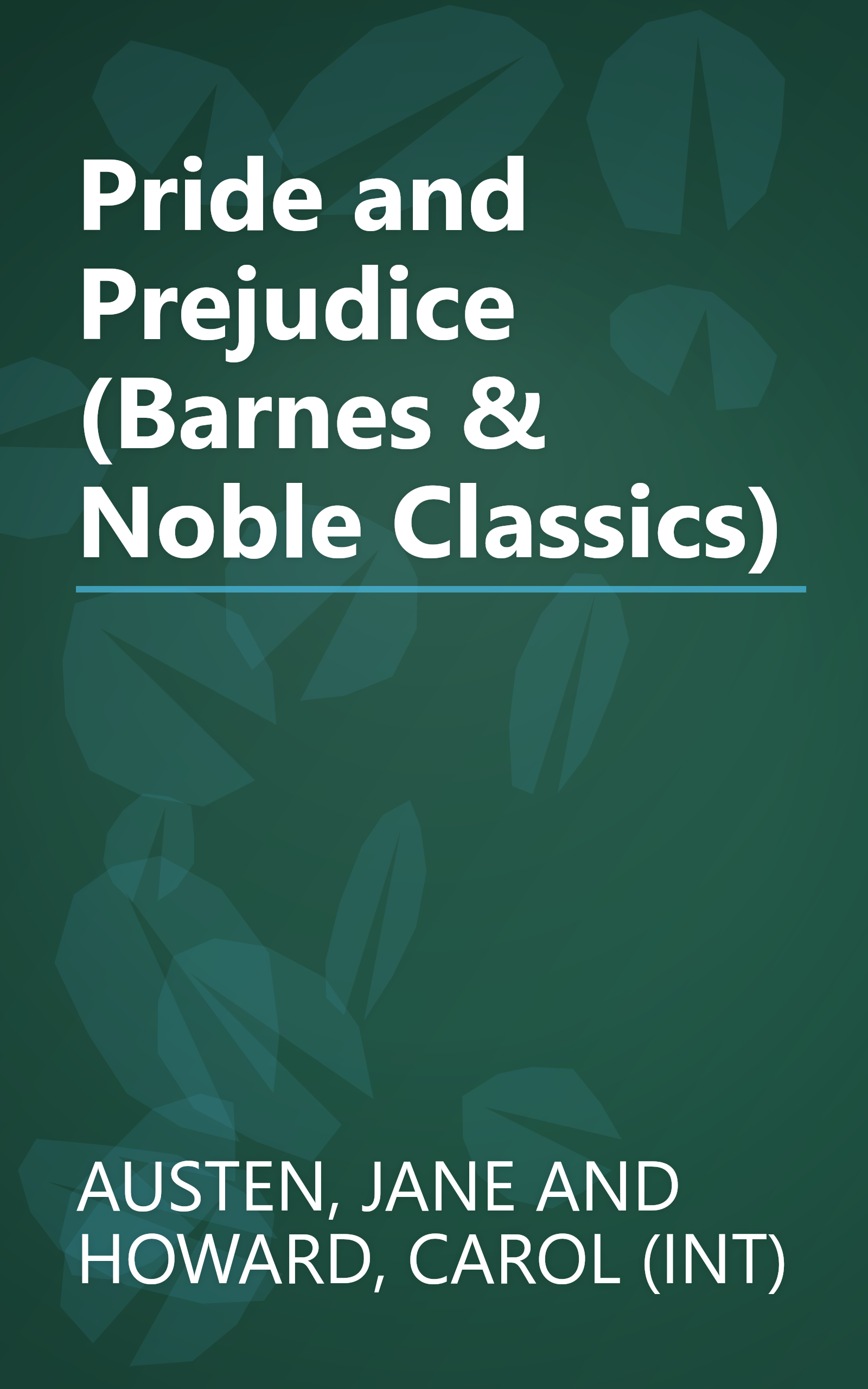 Pride and Prejudice (Barnes & Noble Classics) book cover