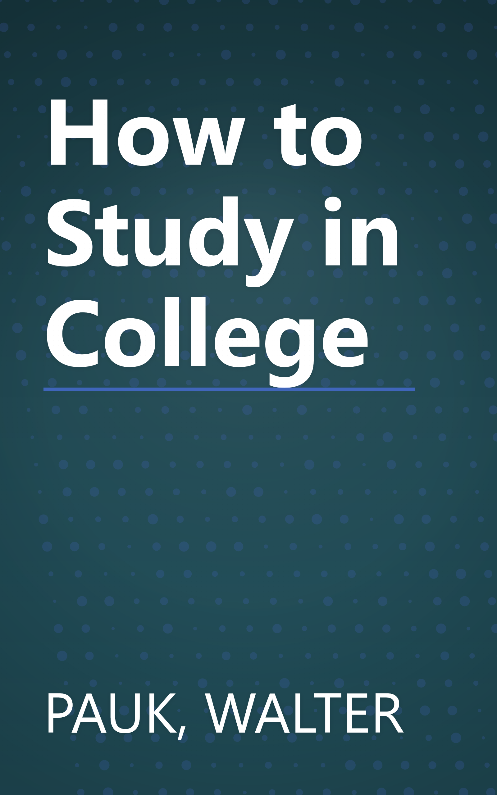 How to Study in College book cover