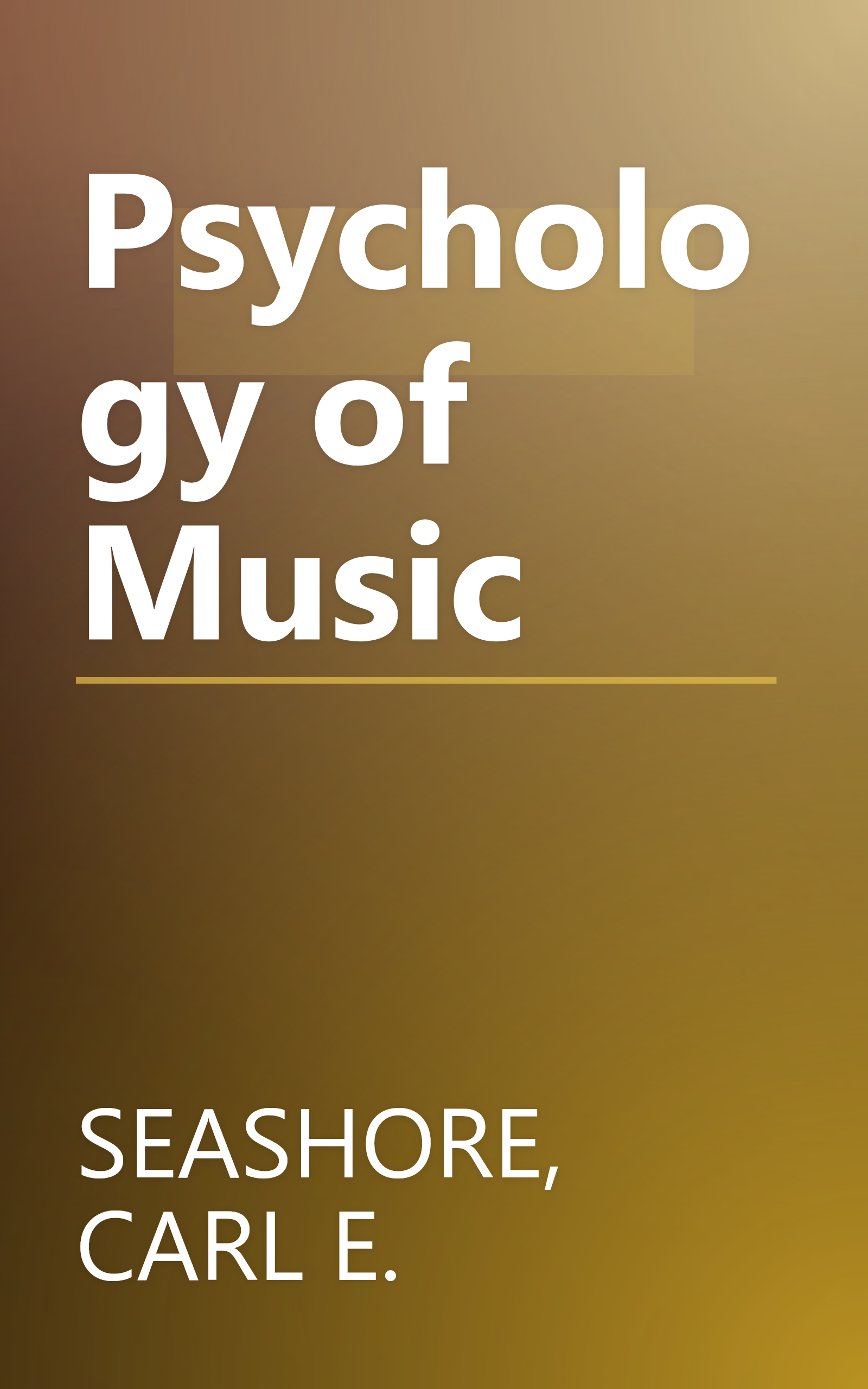 Psychology of Music book cover