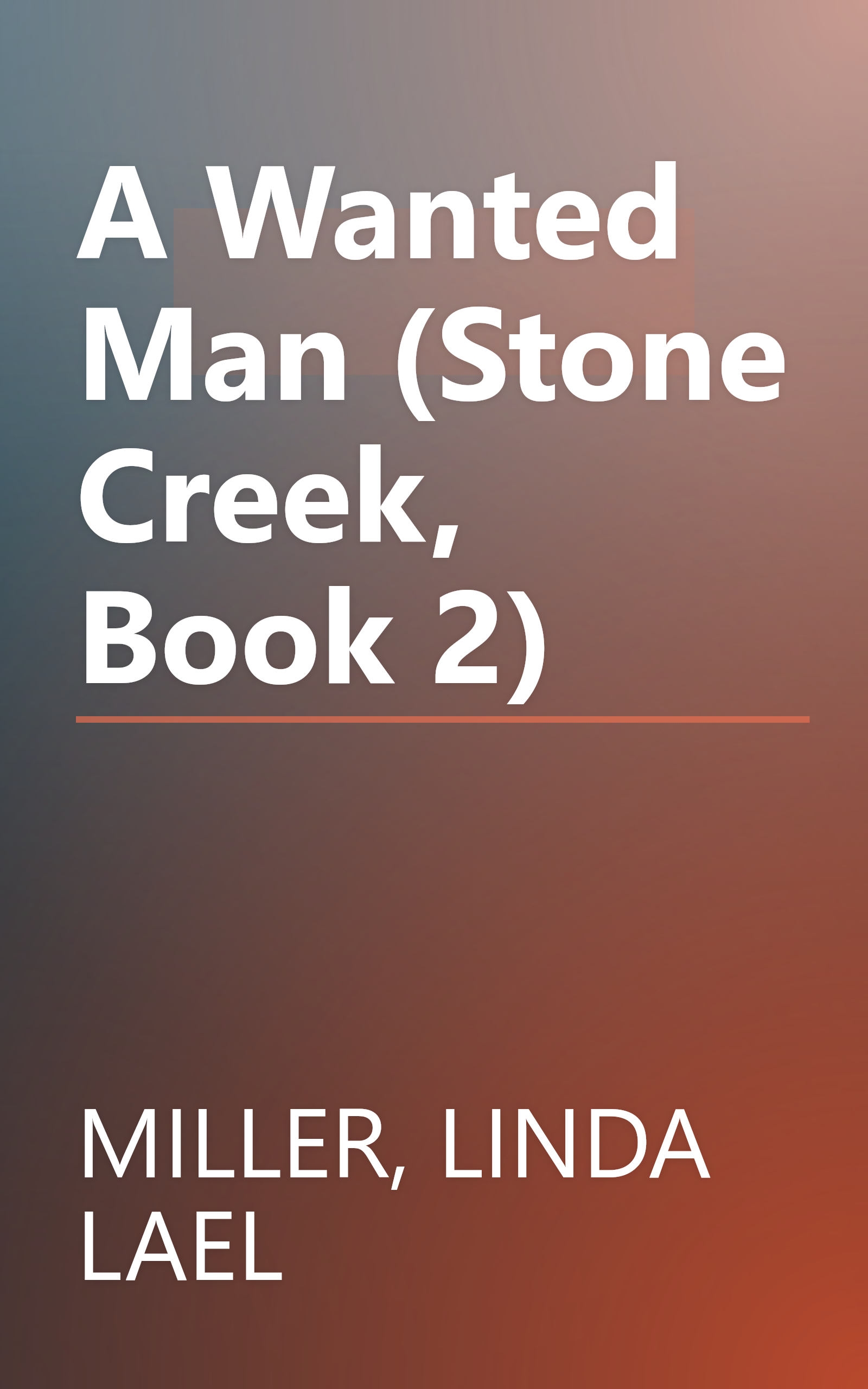A Wanted Man (Stone Creek, Book 2) book cover