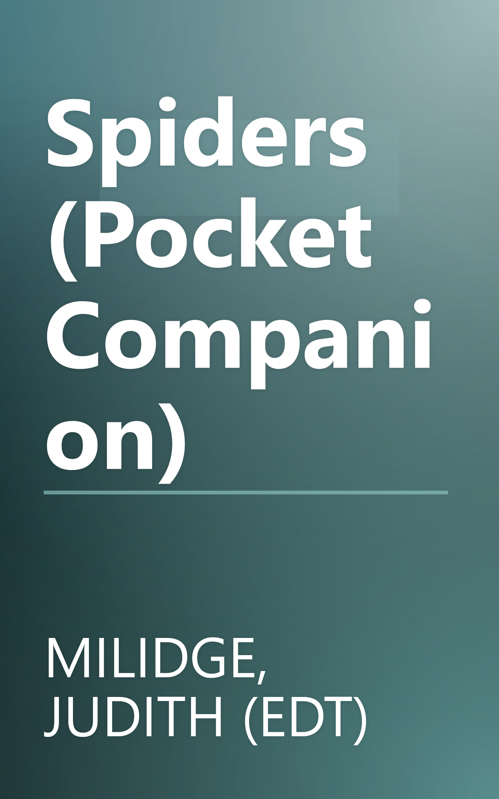 Spiders (Pocket Companion) book cover