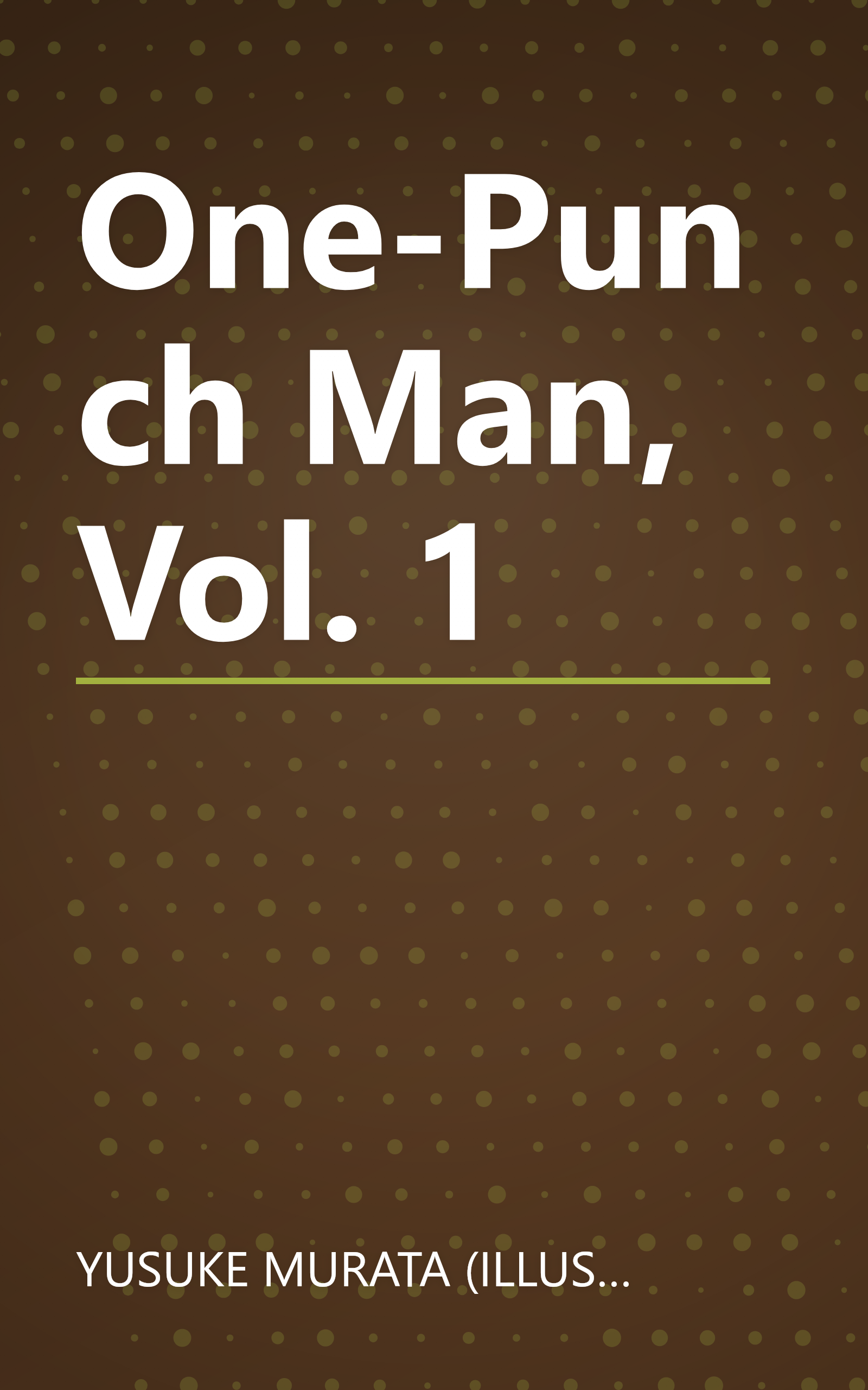 One-Punch Man, Vol. 1 book cover