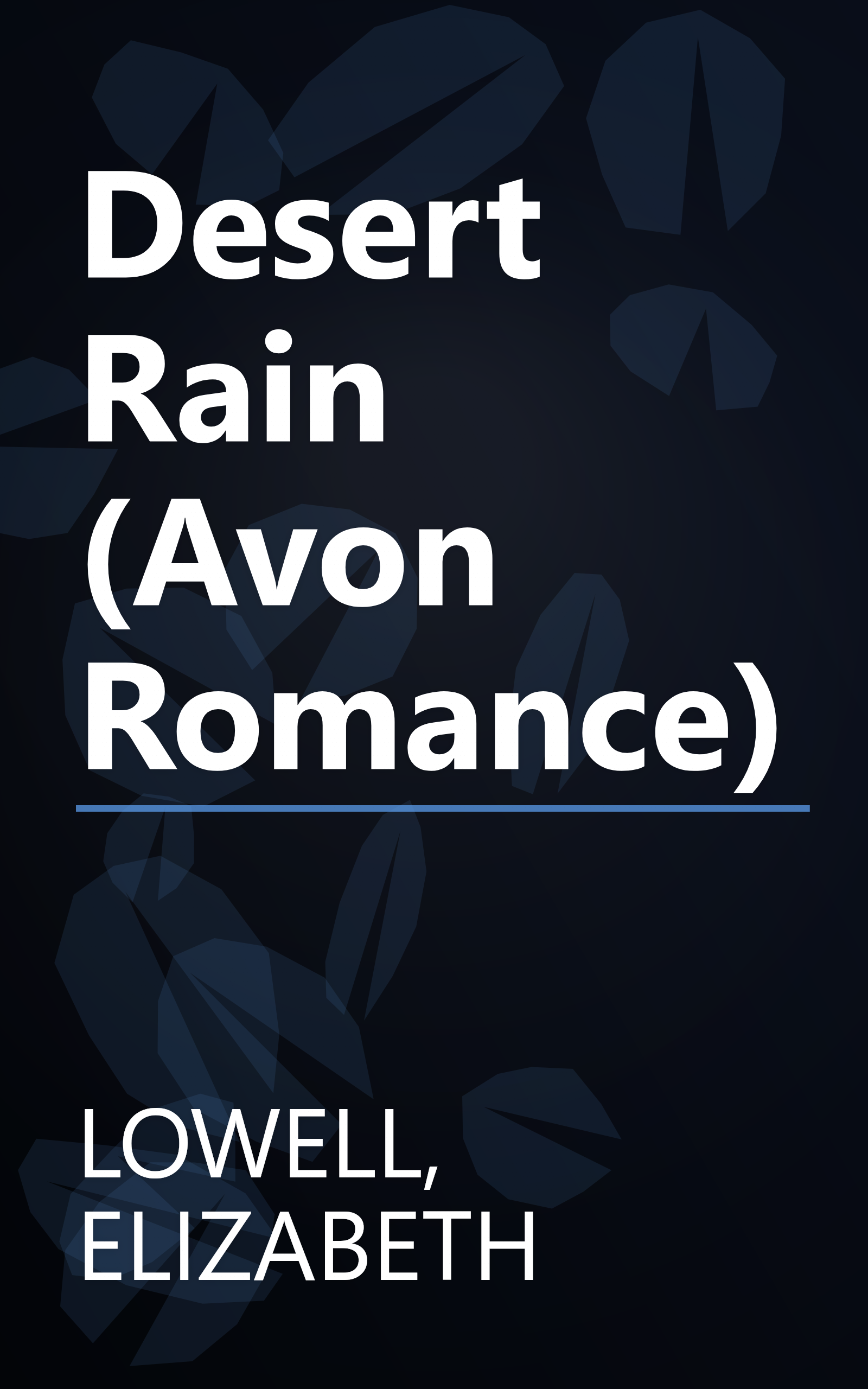 Desert Rain (Avon Romance) book cover