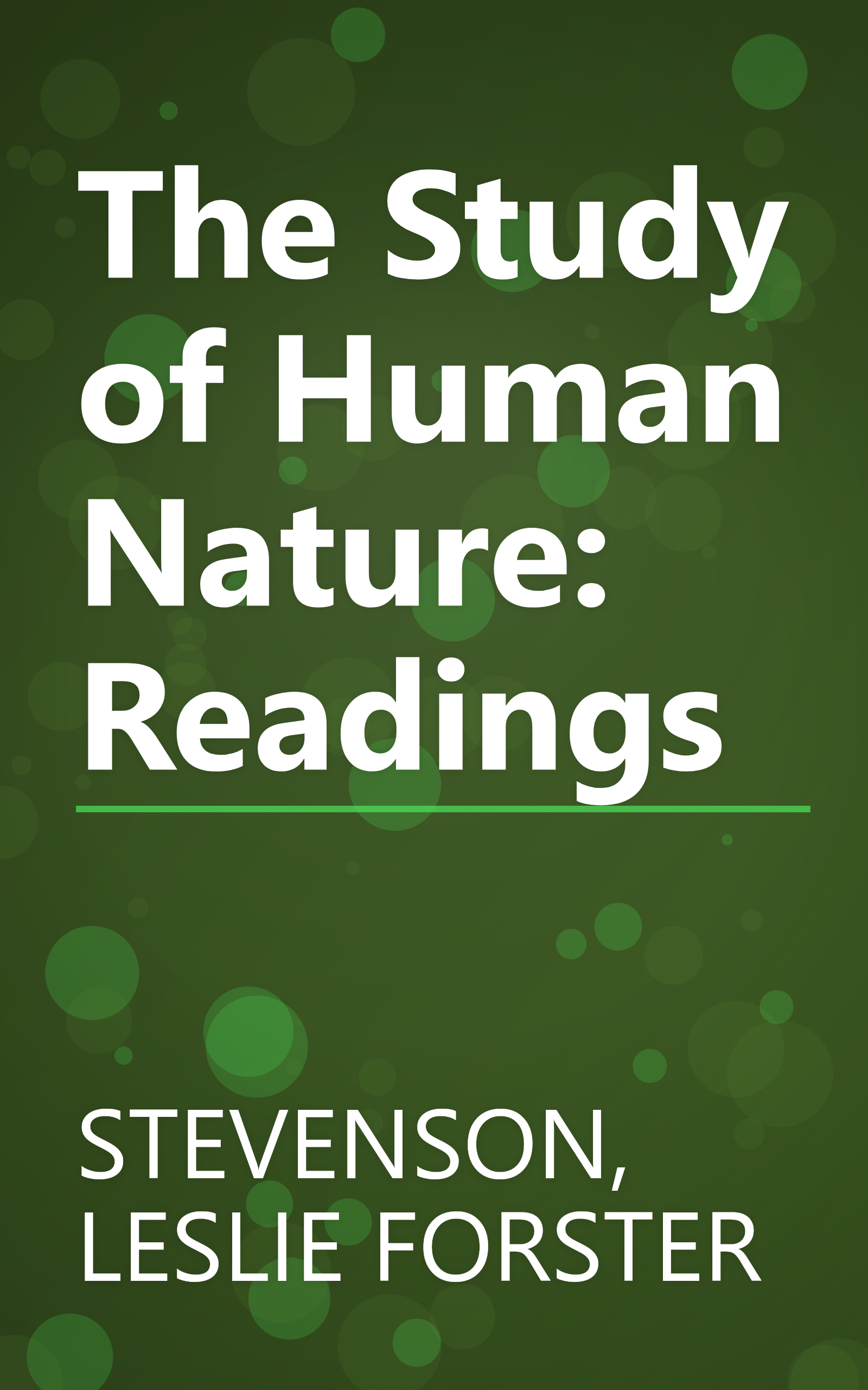 The Study of Human Nature: Readings book cover