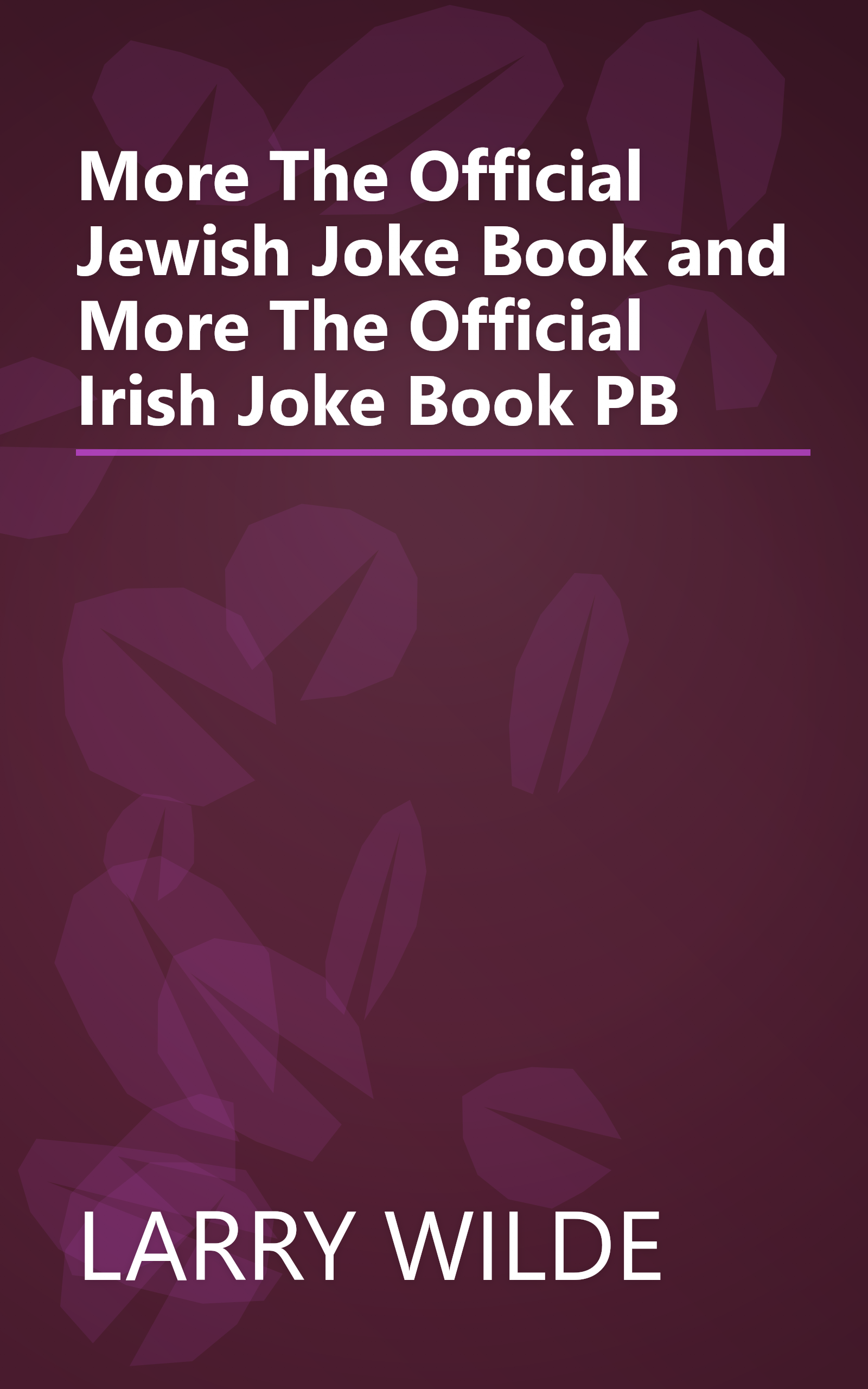 More The Official Jewish Joke Book and More The Official Irish Joke Book PB book cover