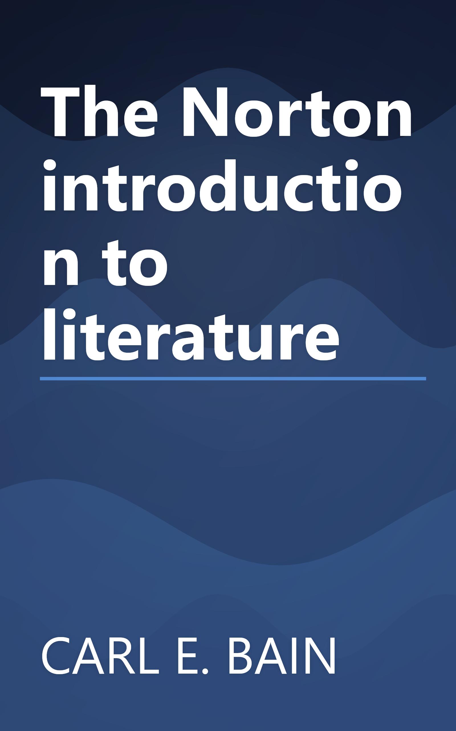 The Norton introduction to literature book cover