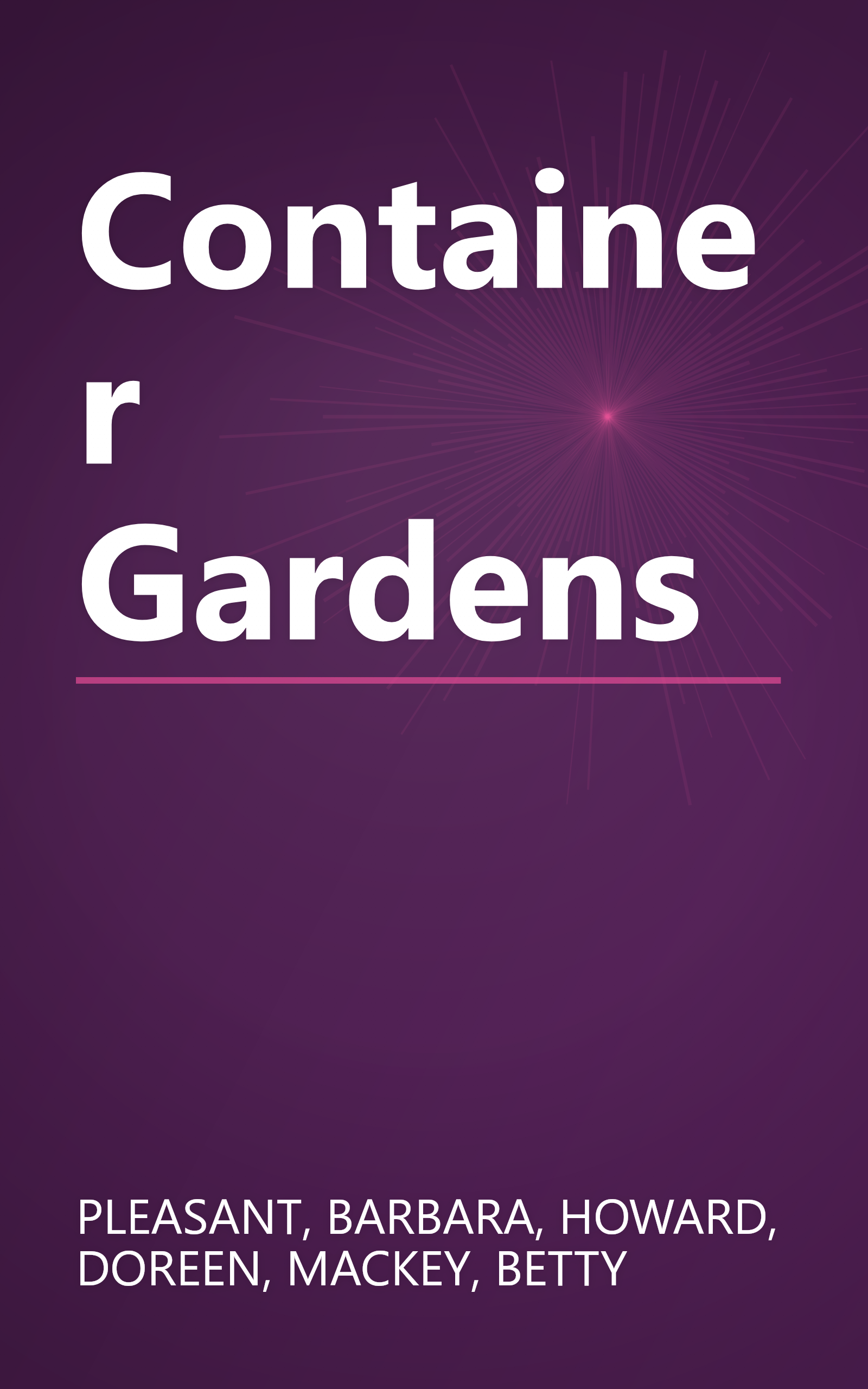 Container Gardens book cover