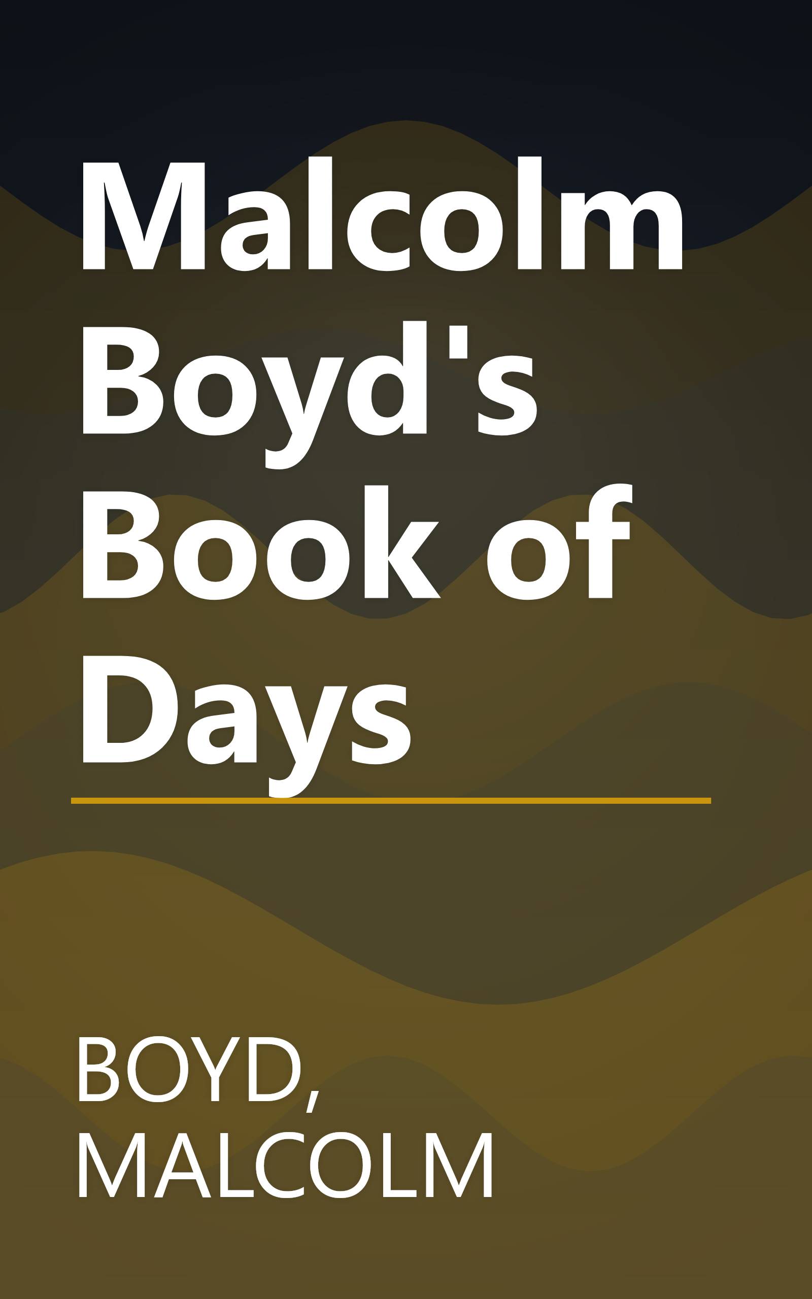 Malcolm Boyd's Book of Days book cover