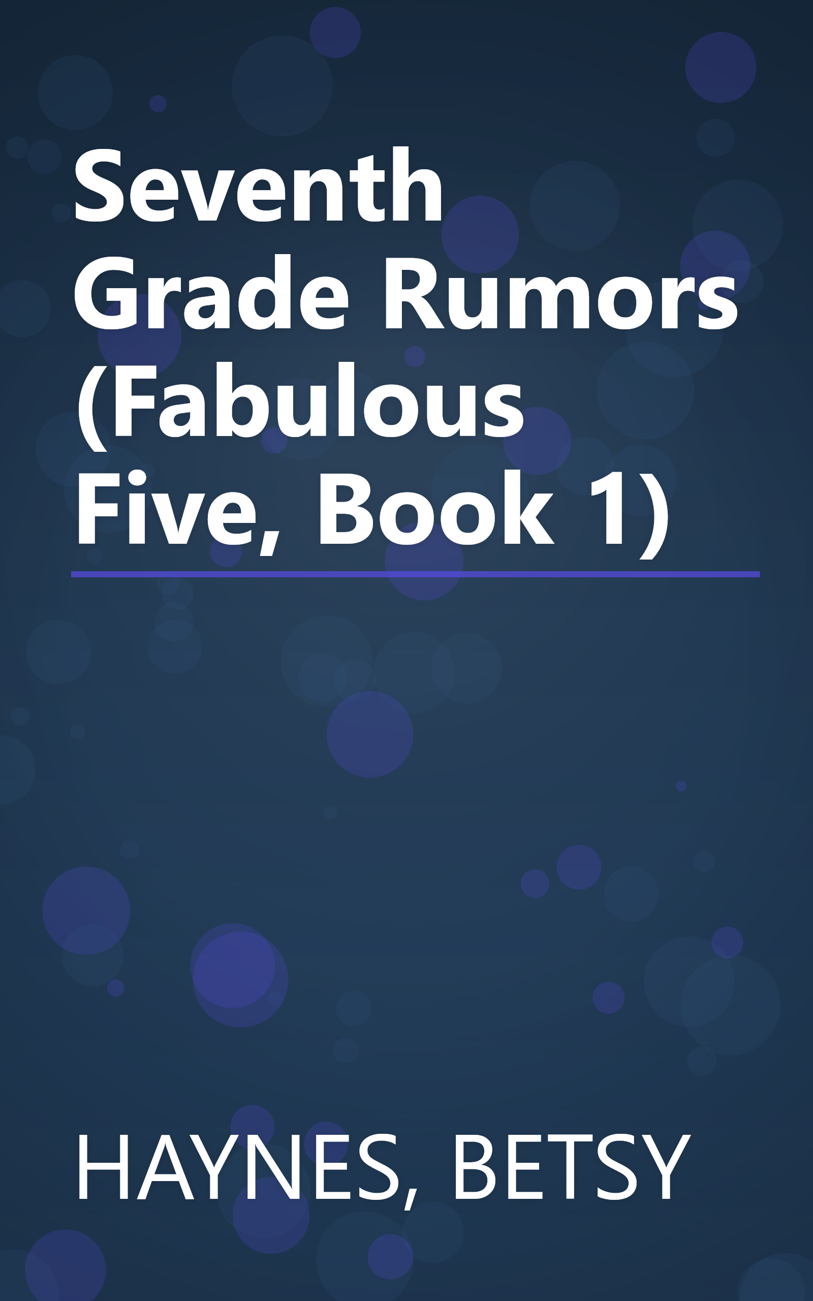 Seventh Grade Rumors (Fabulous Five, Book 1) book cover