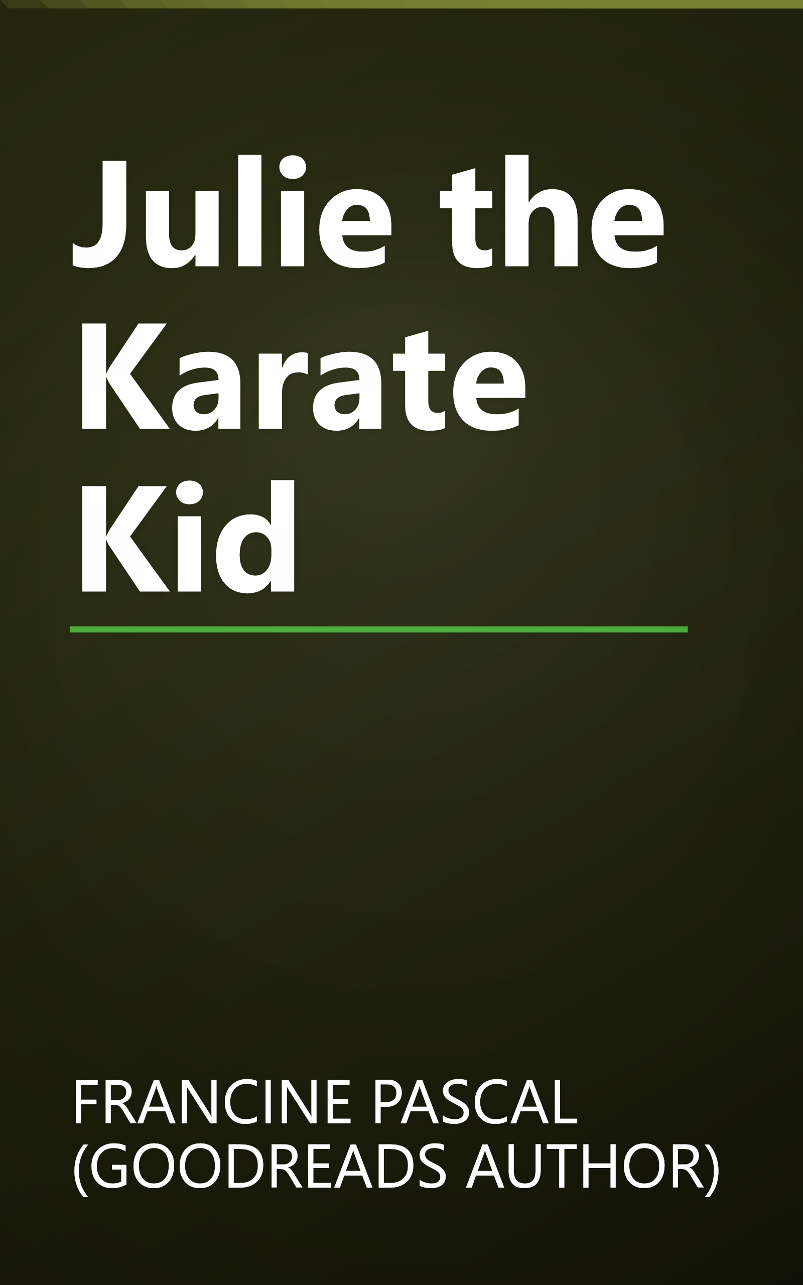 Julie the Karate Kid book cover