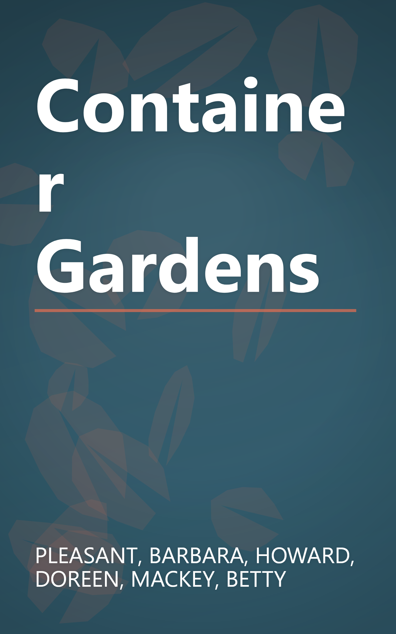 Container Gardens book cover