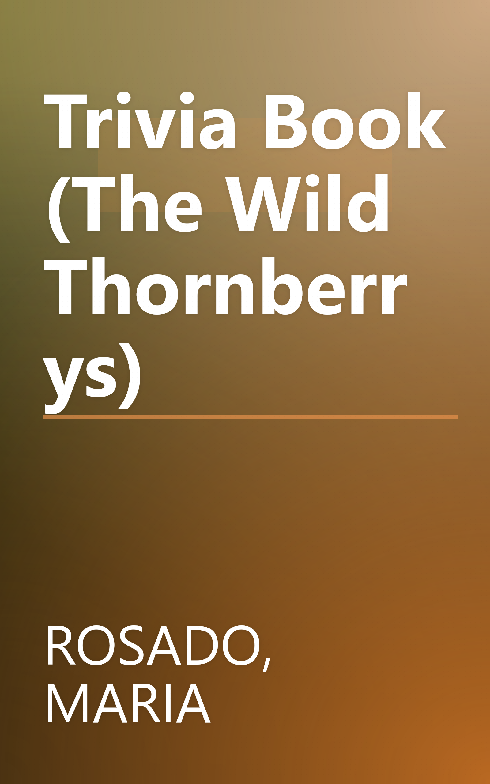Trivia Book (The Wild Thornberrys) book cover