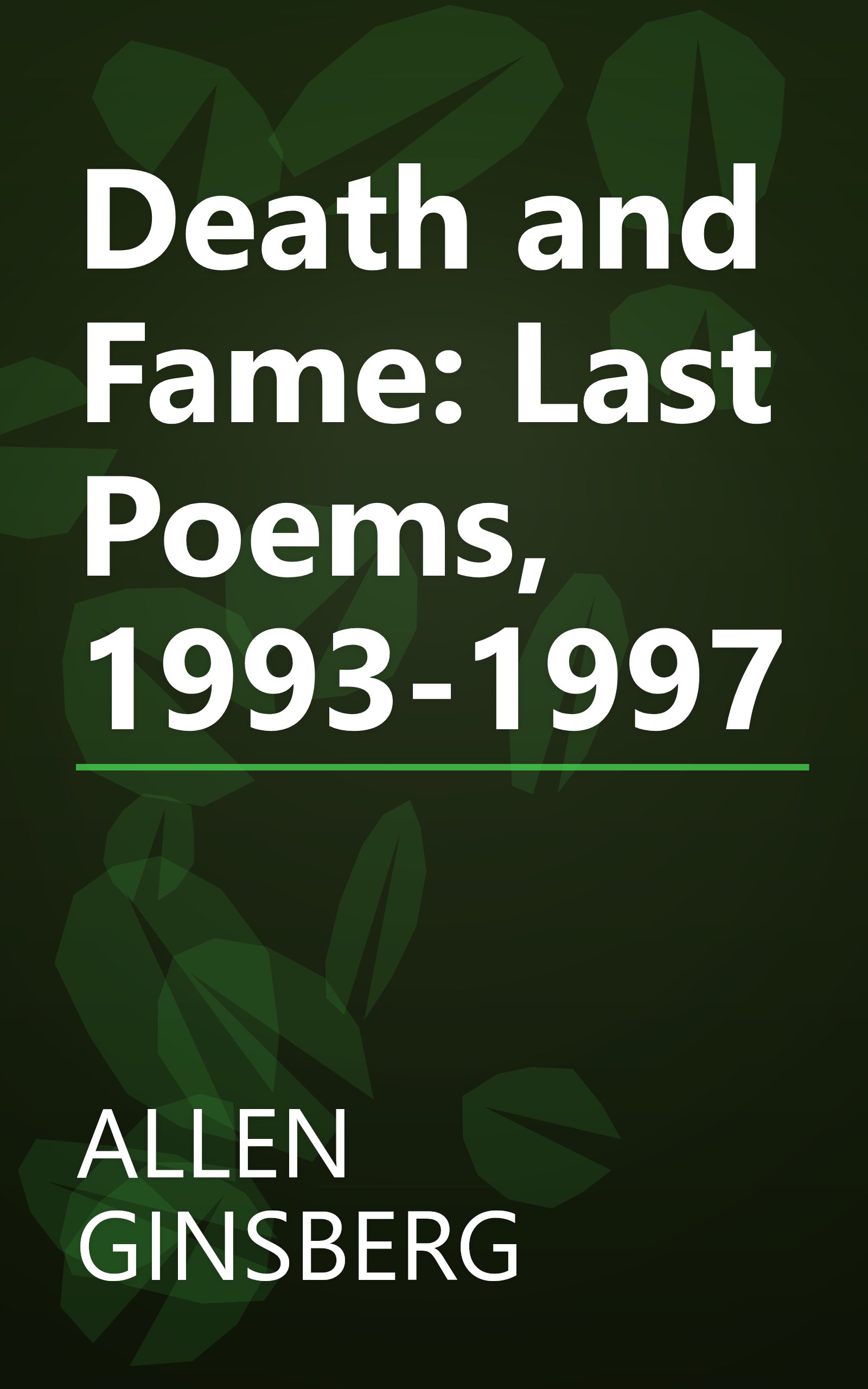 Death and Fame: Last Poems, 1993-1997 book cover