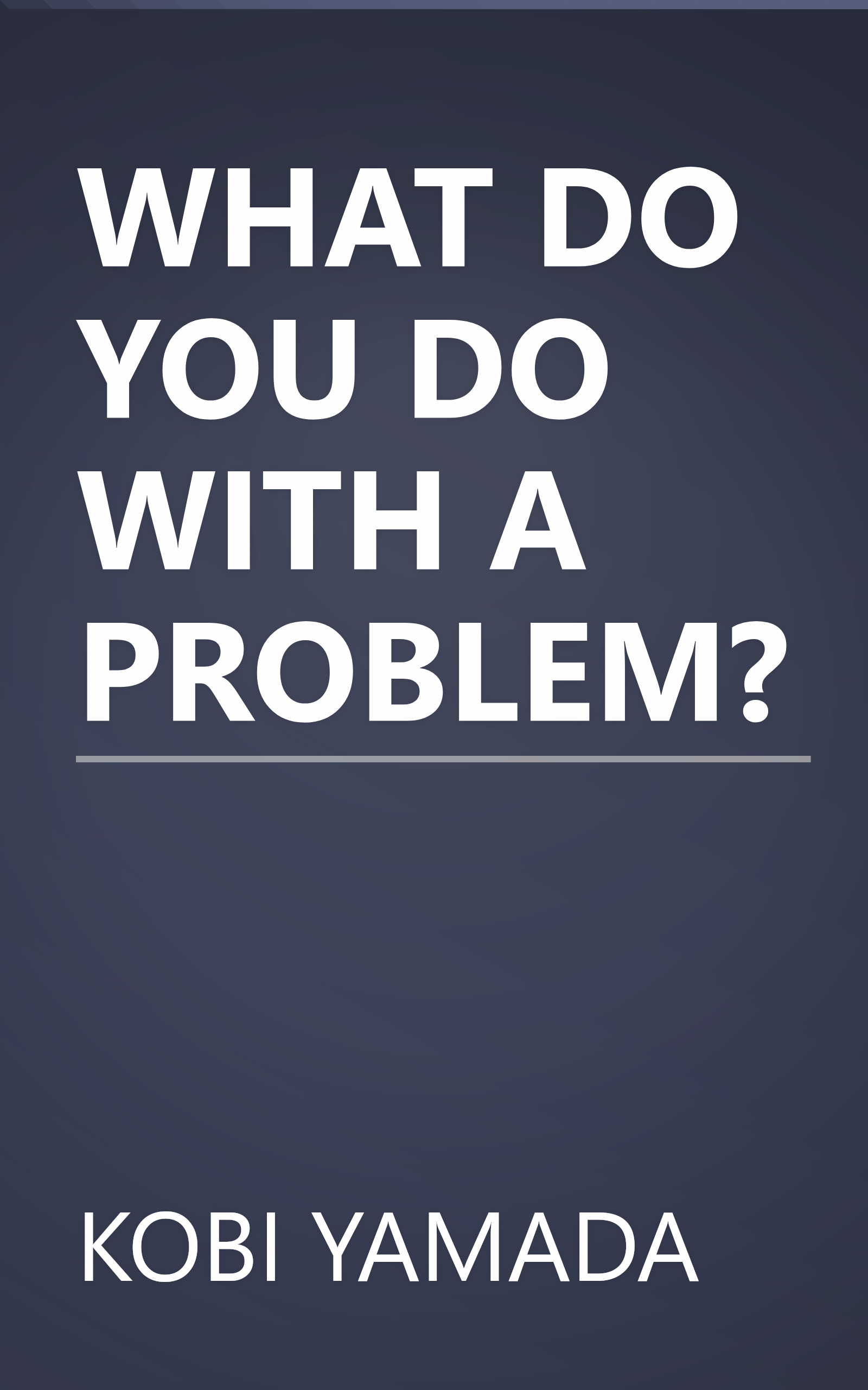 WHAT DO YOU DO WITH A PROBLEM? book cover