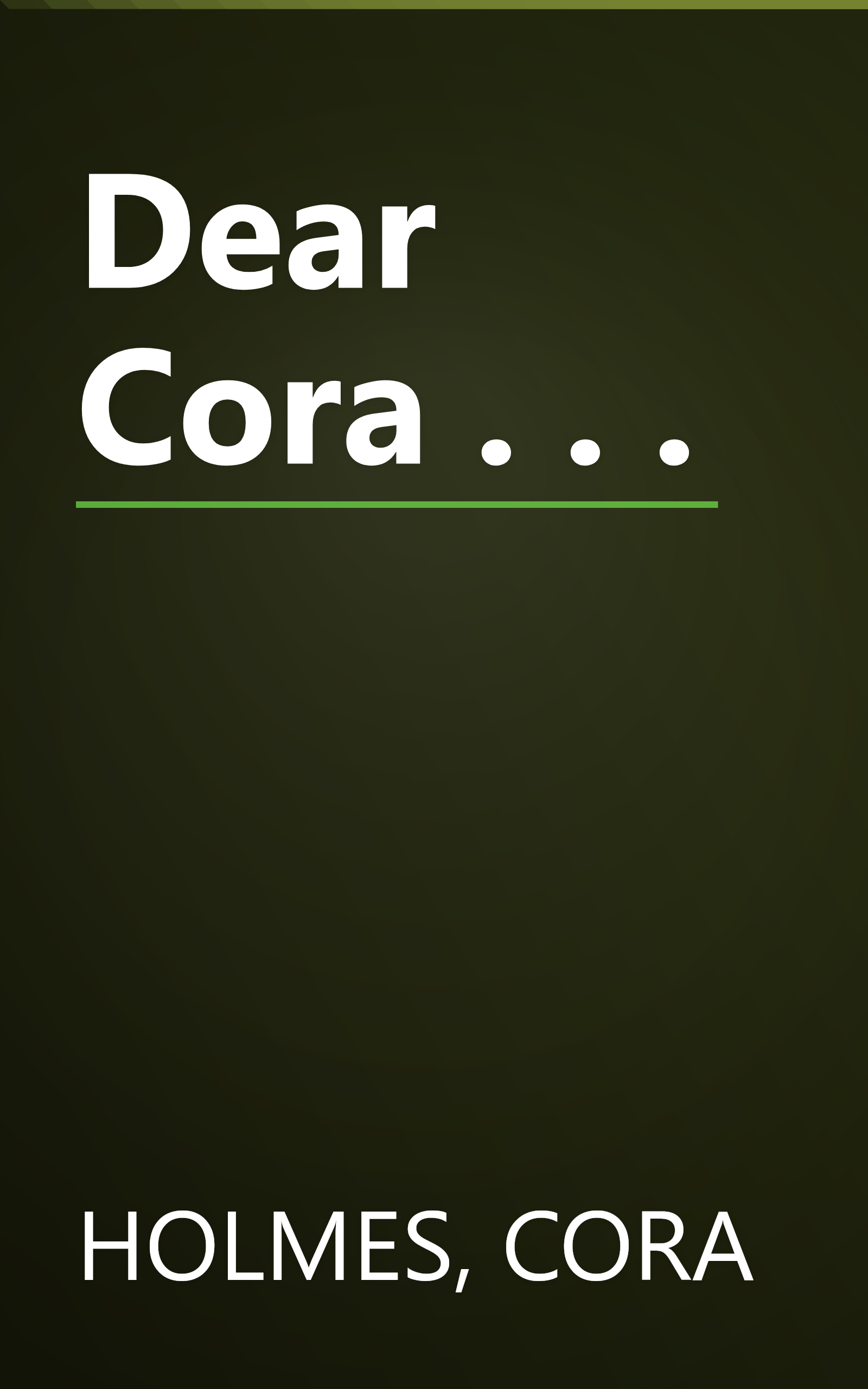 Dear Cora . . . book cover