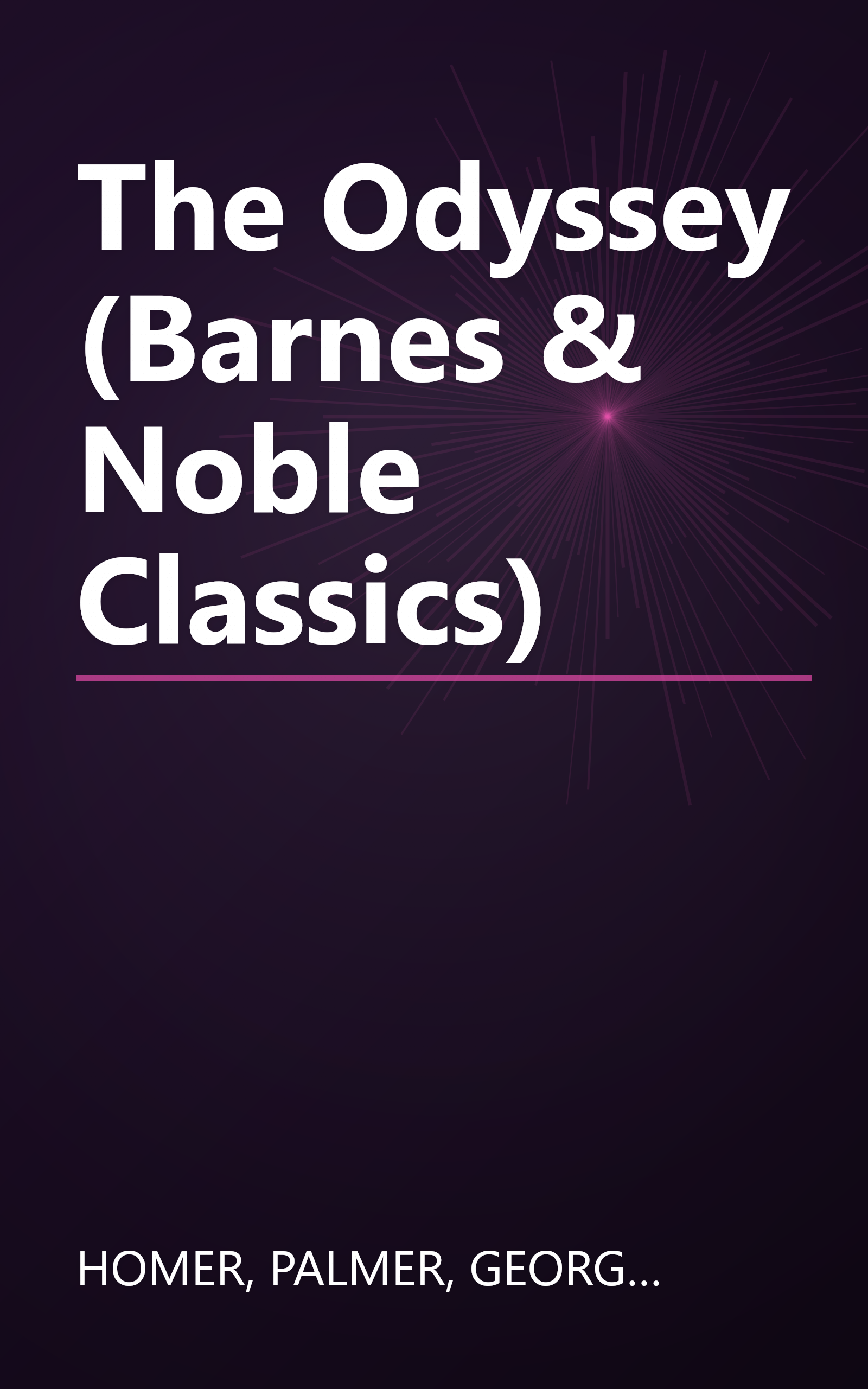 The Odyssey (Barnes & Noble Classics) book cover