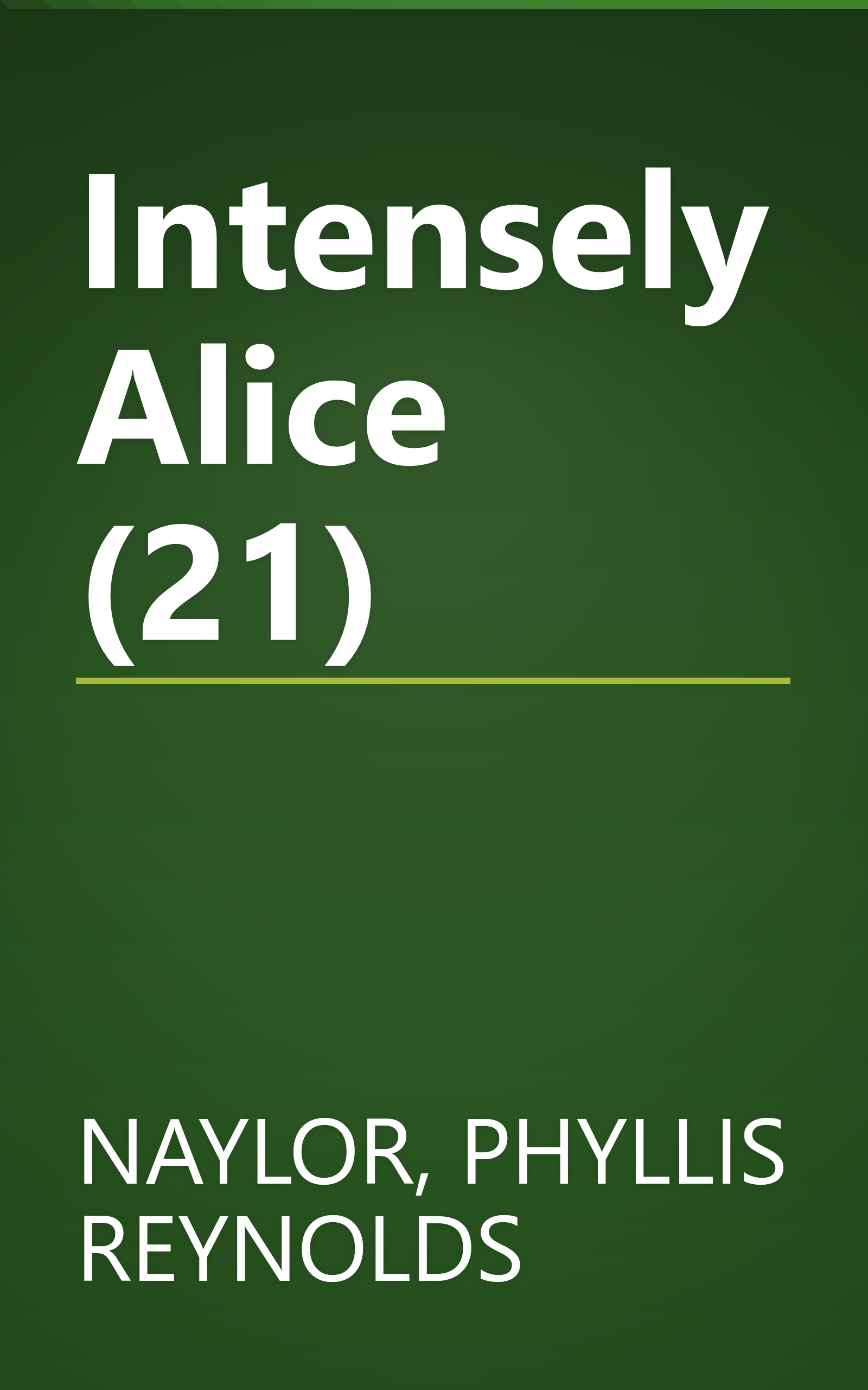 Intensely Alice (21) book cover