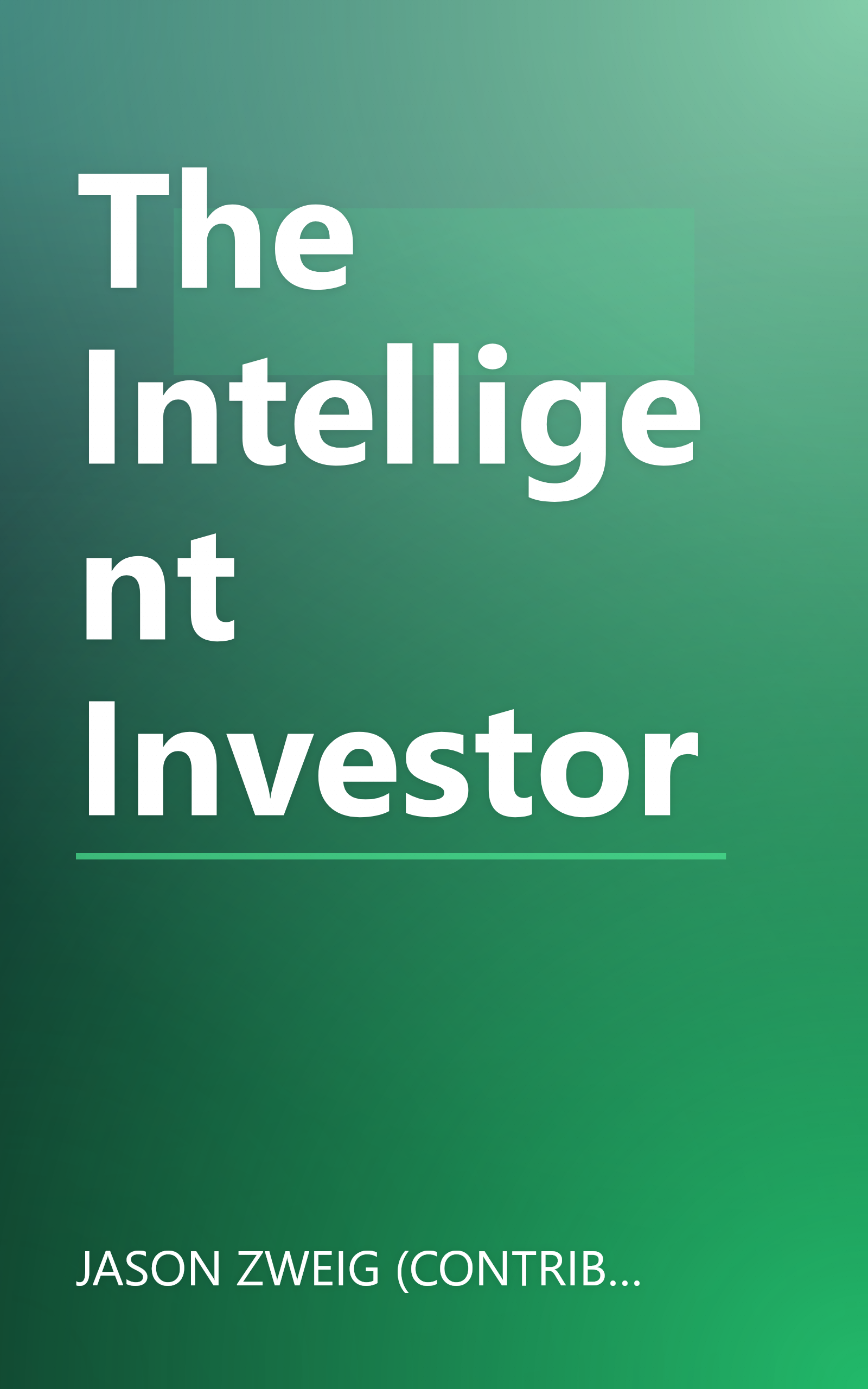 The Intelligent Investor book cover