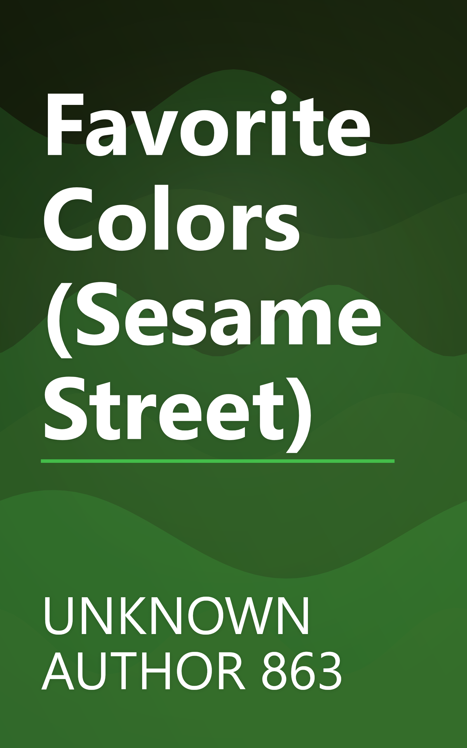 Favorite Colors (Sesame Street) book cover