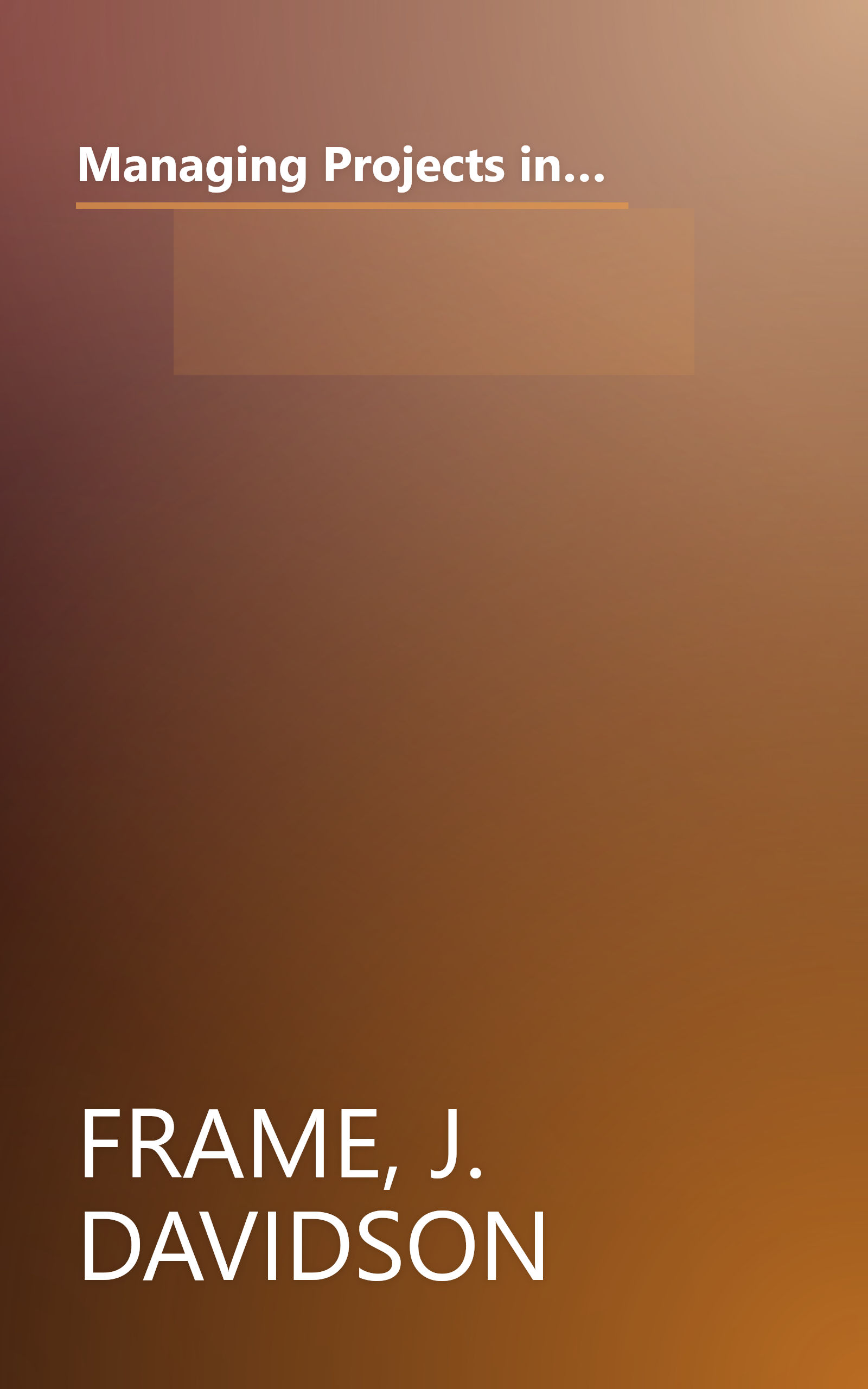 Managing Projects in Organizations: How to Make the Best Use of Time, Techniques, and People (Jossey Bass Business & Management Series) book cover