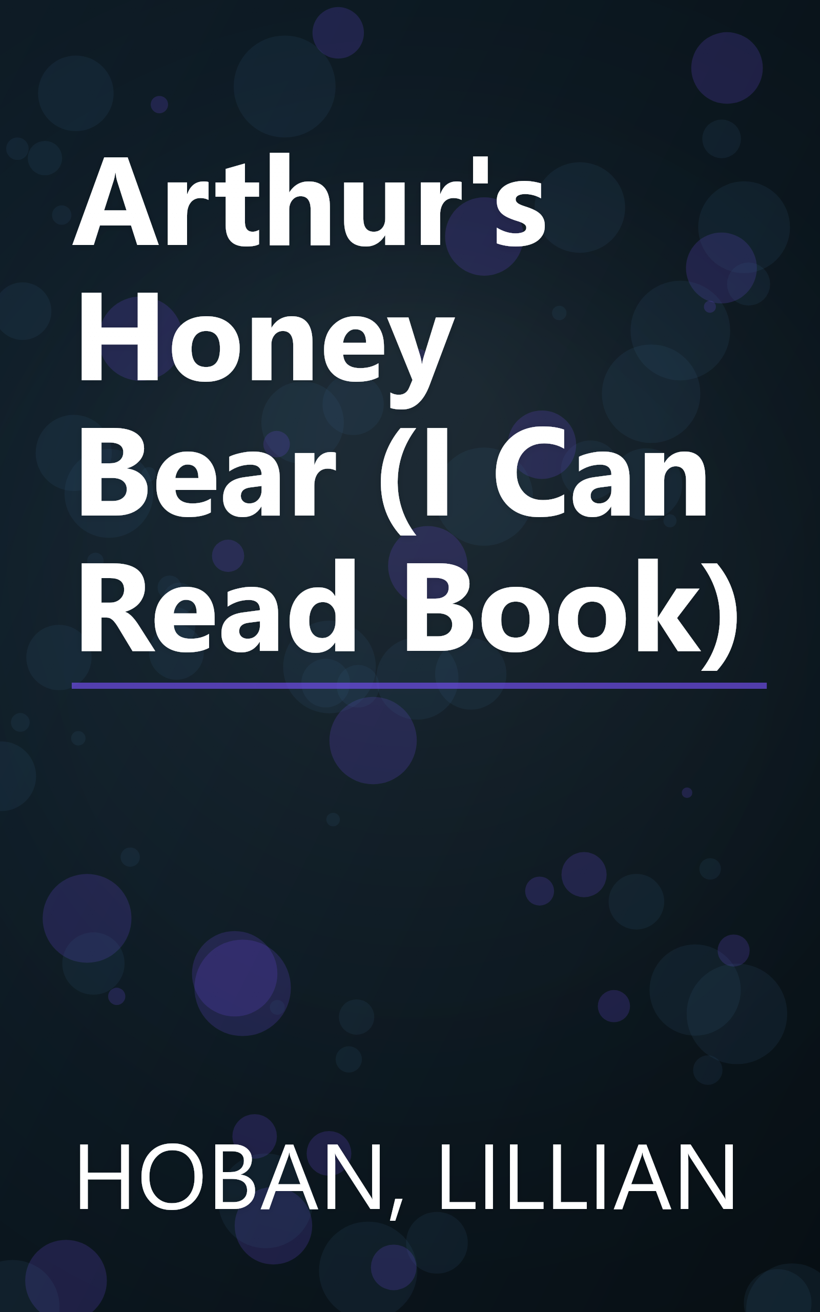 Arthur's Honey Bear (I Can Read Book) book cover