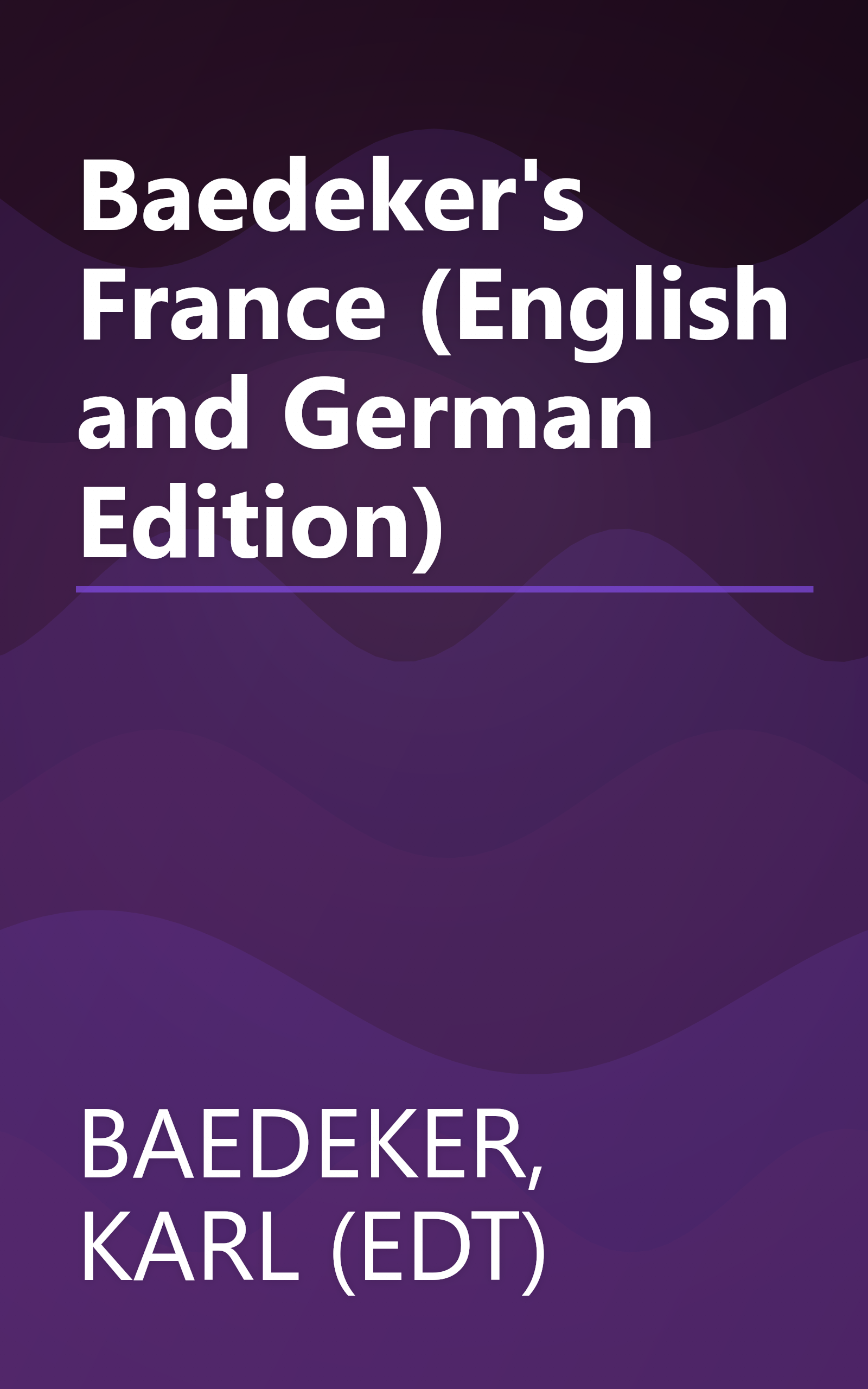 Baedeker's France (English and German Edition) book cover